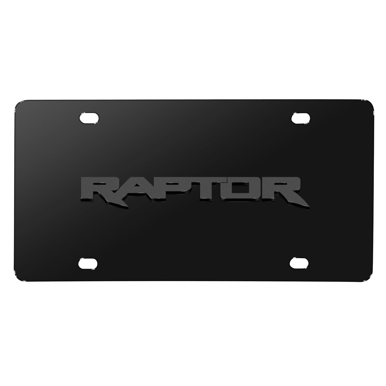 iPick Image for Ford F-150 Raptor 3D Dark Gray Logo on Black Stainless ...