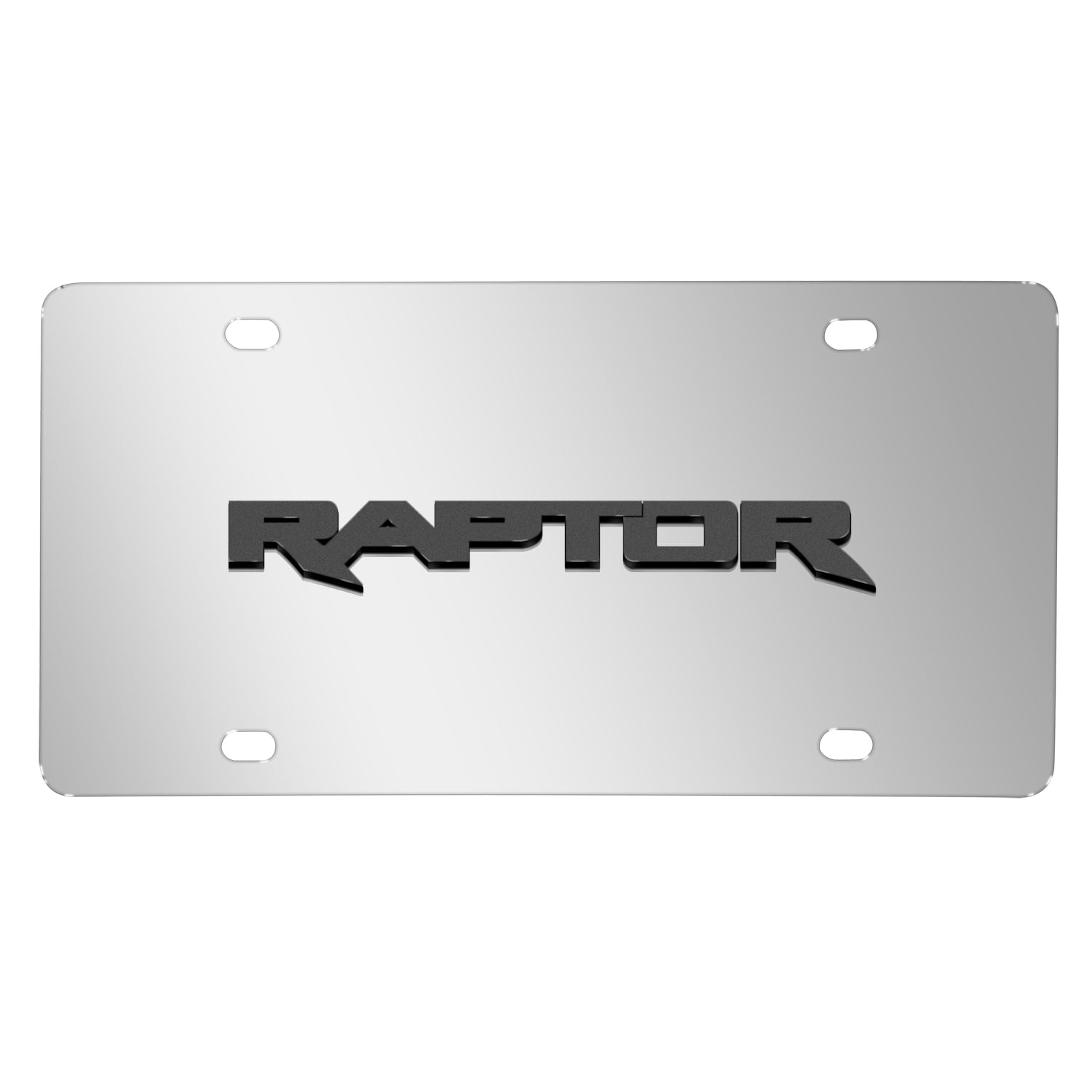 iPick Image for Ford F-150 Raptor 3D Dark Gray Logo on Mirror Chrome ...