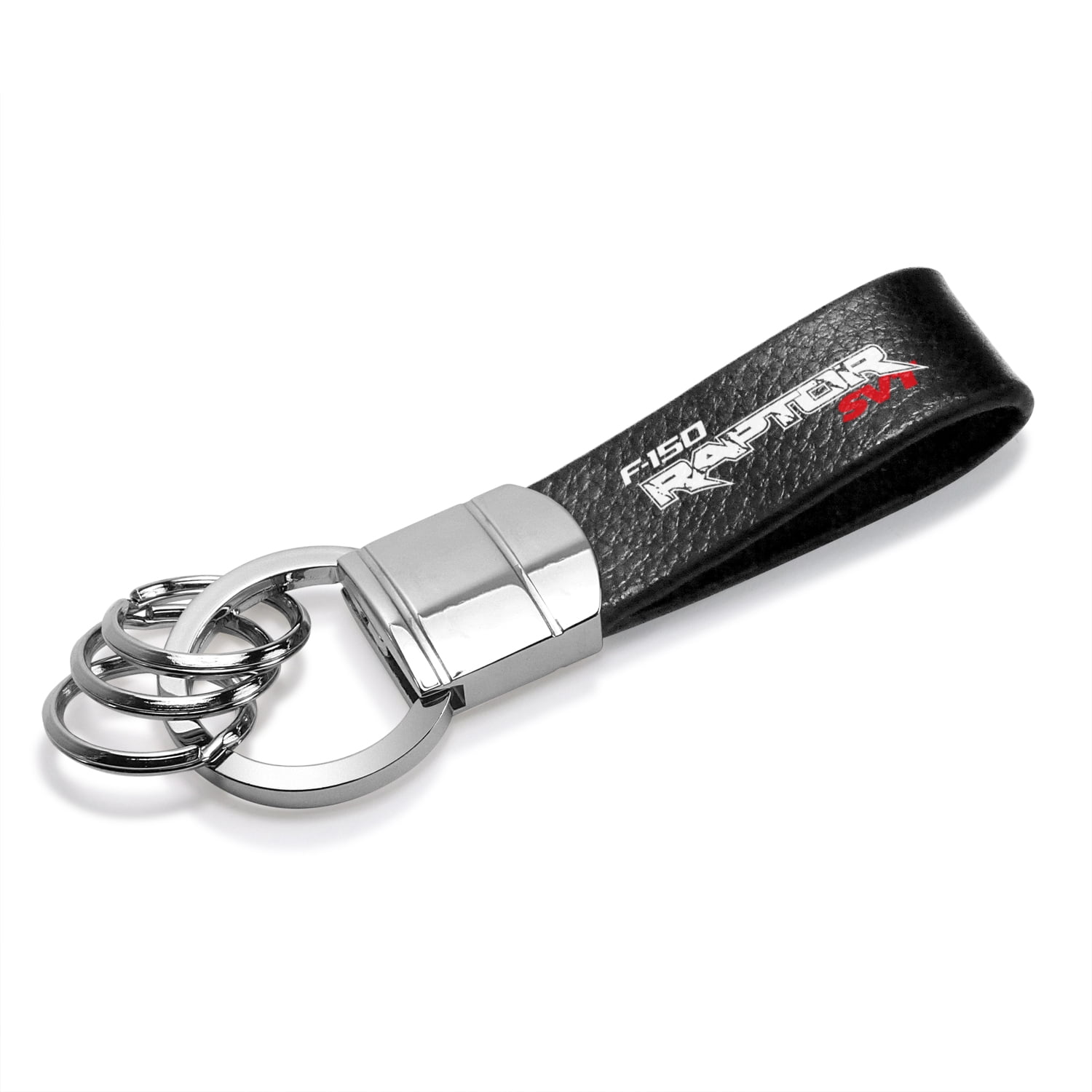 iPick Image for Ford F-150 Raptor SVT Black Real Leather Strap Chrome ...