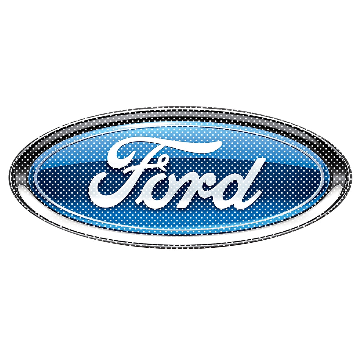 iPick Image for Ford Logo Perforated Unobstructed View 12" Vinyl Window ...