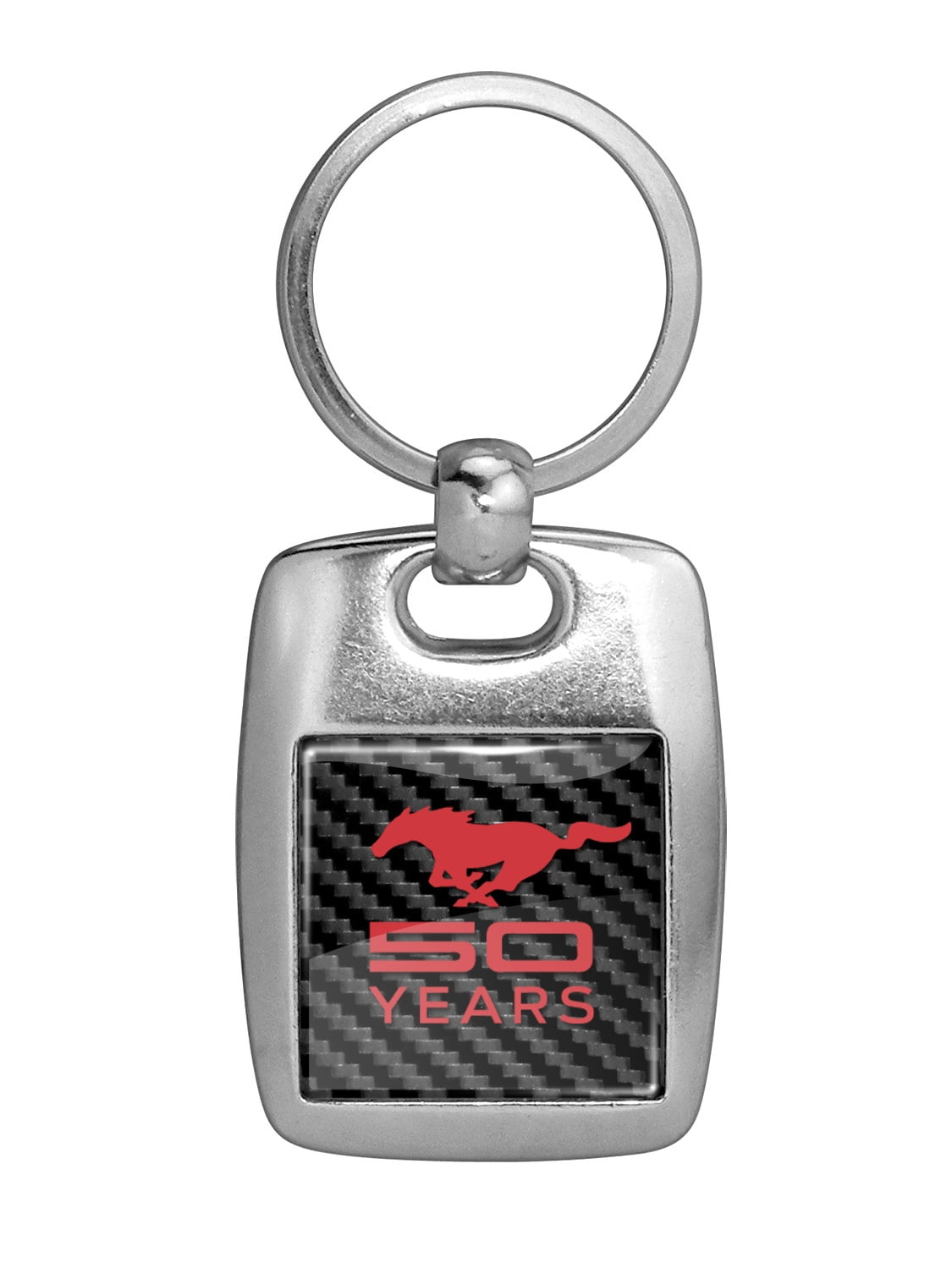 iPick Image for Ford Mustang 50 Years in Red on Carbon Fiber Backing ...