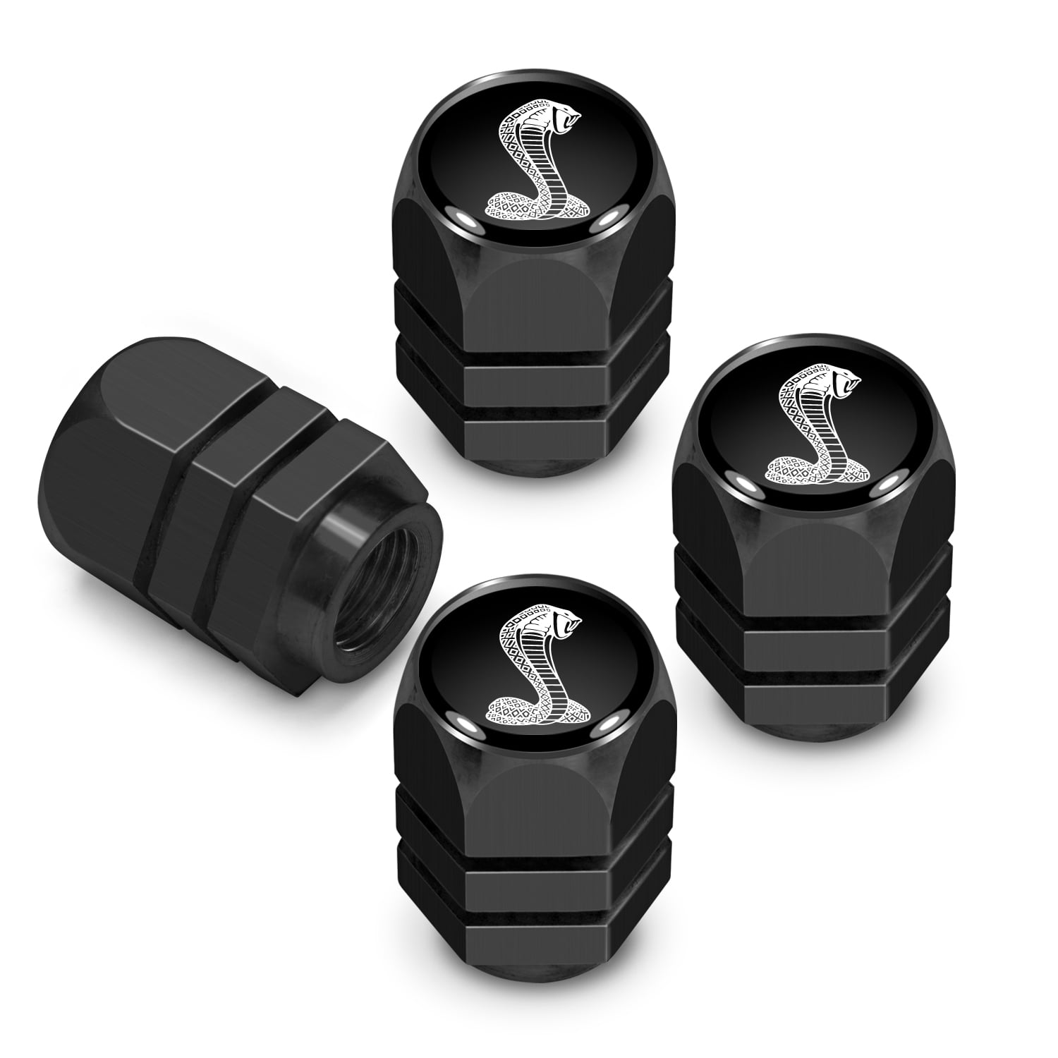 iPick Image for Ford Mustang Cobra in Black on Black Hexagon Shape ...