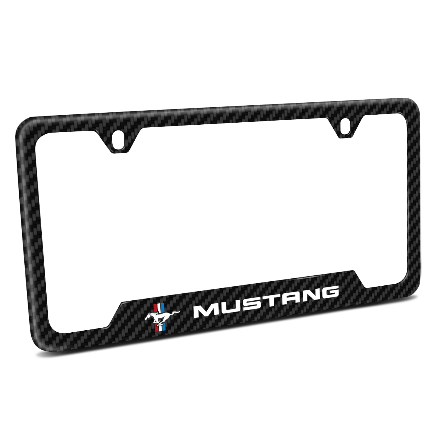 iPick Image for Ford Mustang Tri-Bar Black Carbon Fiber Texture ABS ...