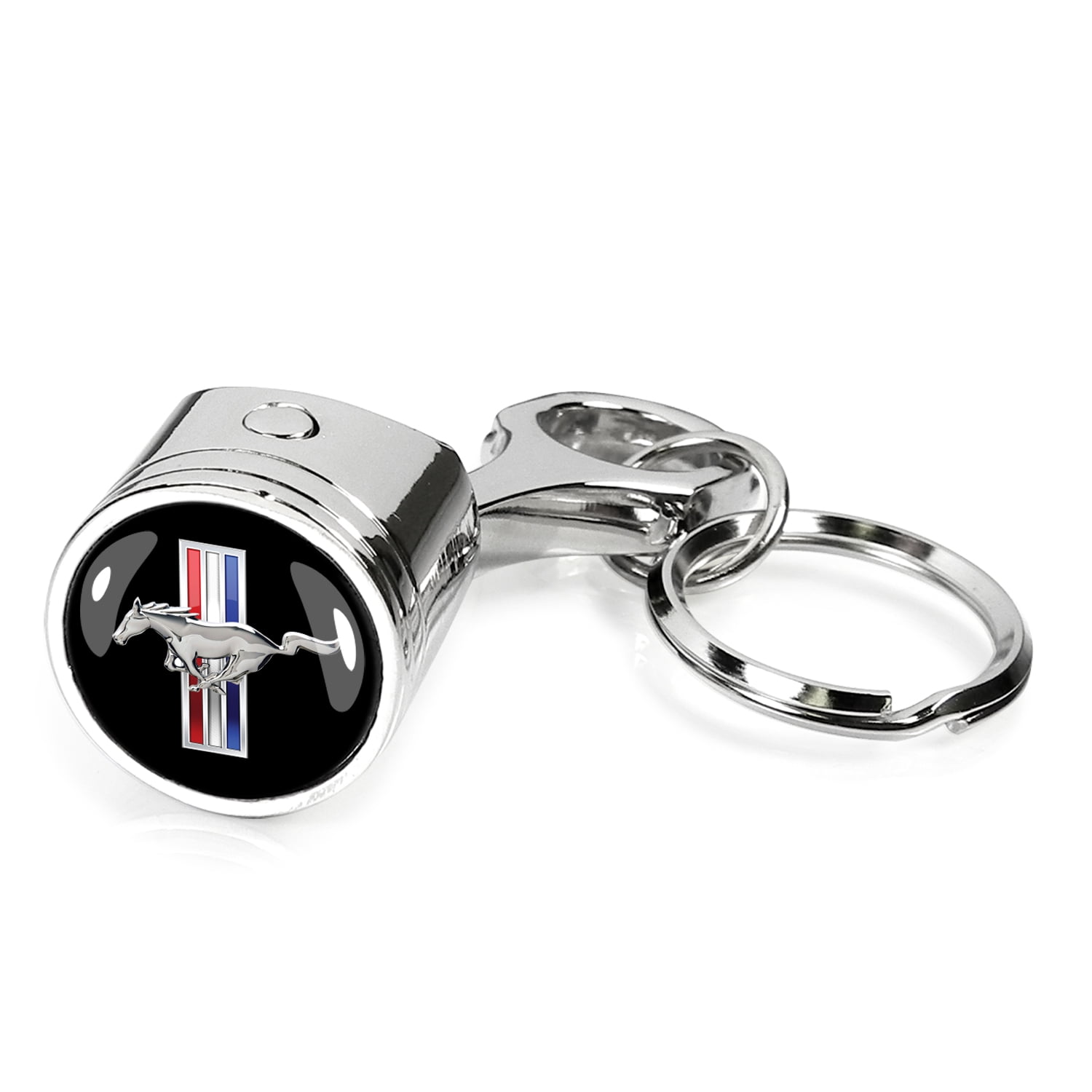 iPick Image for Ford Mustang Tri-Bar Chrome Finish Engine Piston and ...