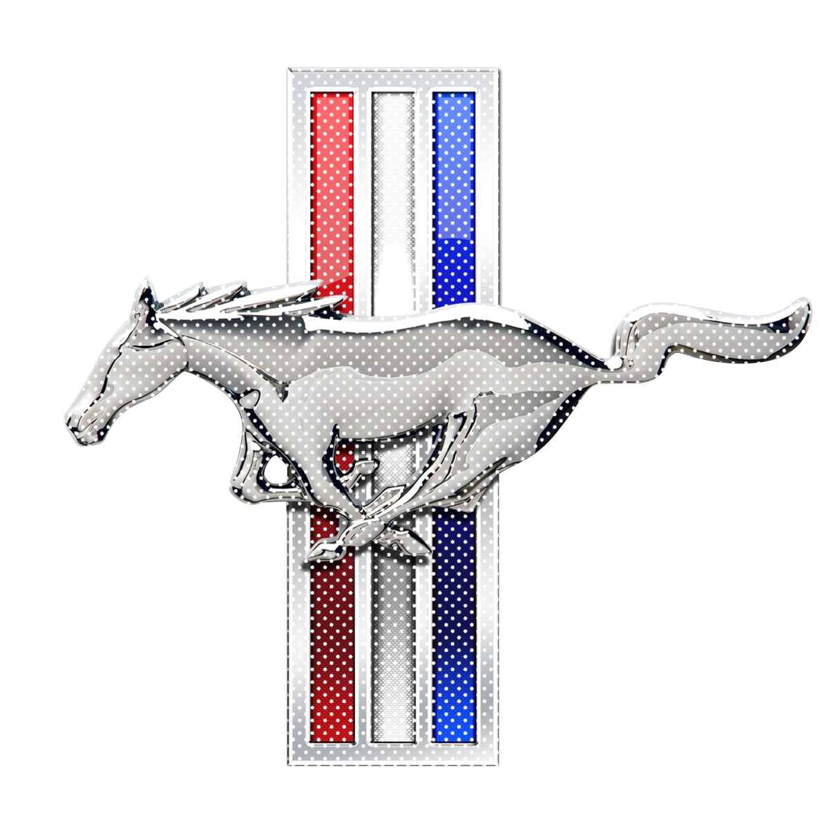 iPick Image for Ford Mustang Tri-Bar Logo Perforated Unobstructed View ...