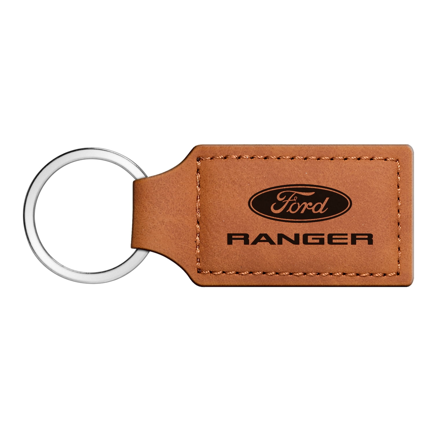 iPick Image for Ford Ranger Rectangular Brown Leather Key Chain ...