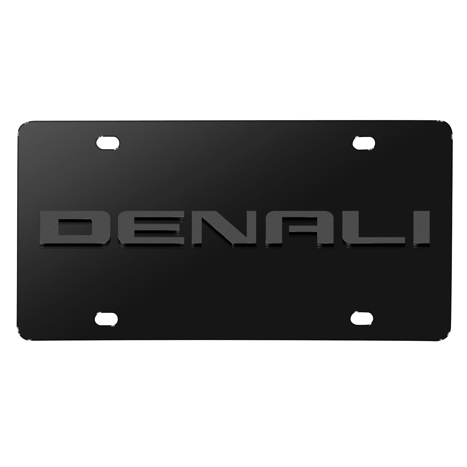 iPick Image for GMC Denali 3D Gunmetal Gray Name Logo on Black ...