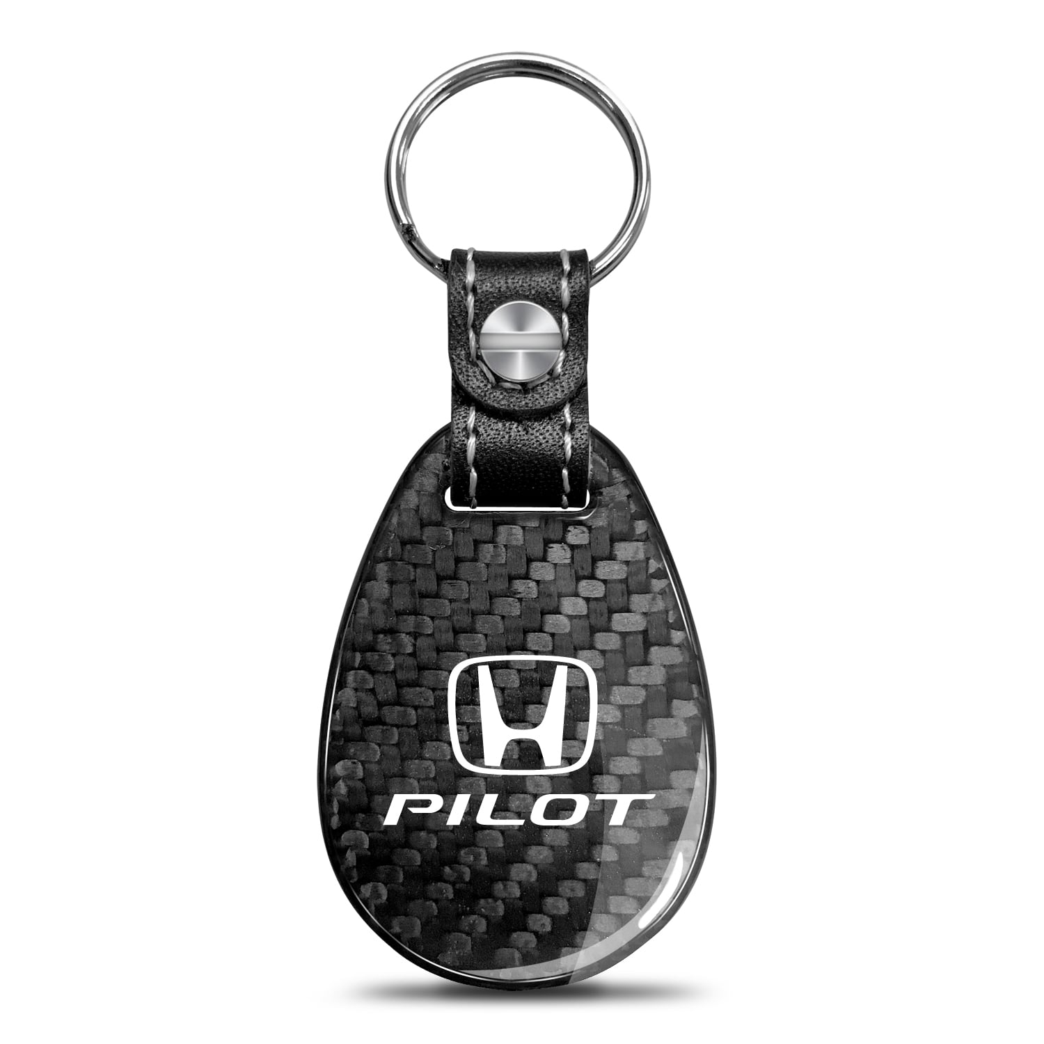 iPick Image for Honda Pilot Real Black Carbon Fiber with Leather Strap ...