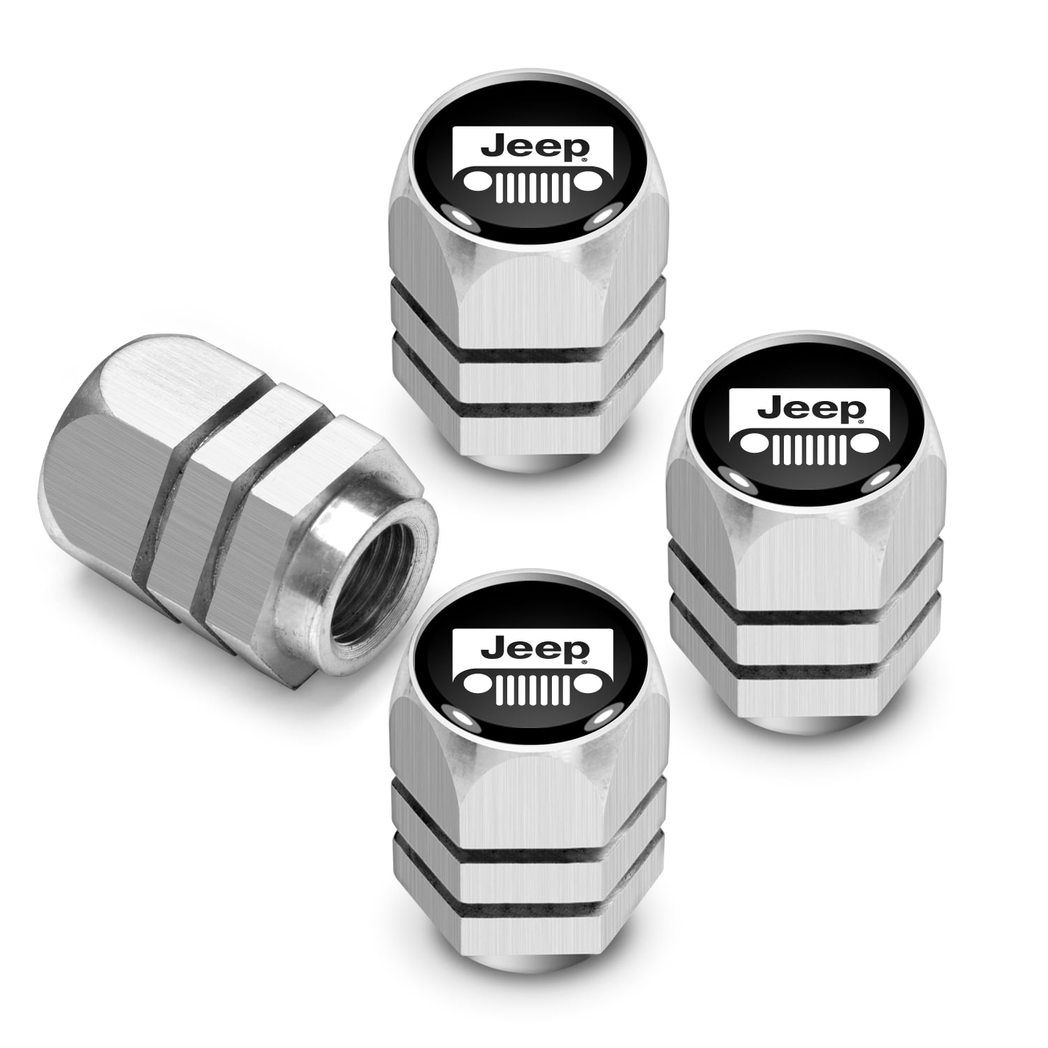 iPick Image for Jeep Grill Logo in Black on Silver Hexagon Shape ...