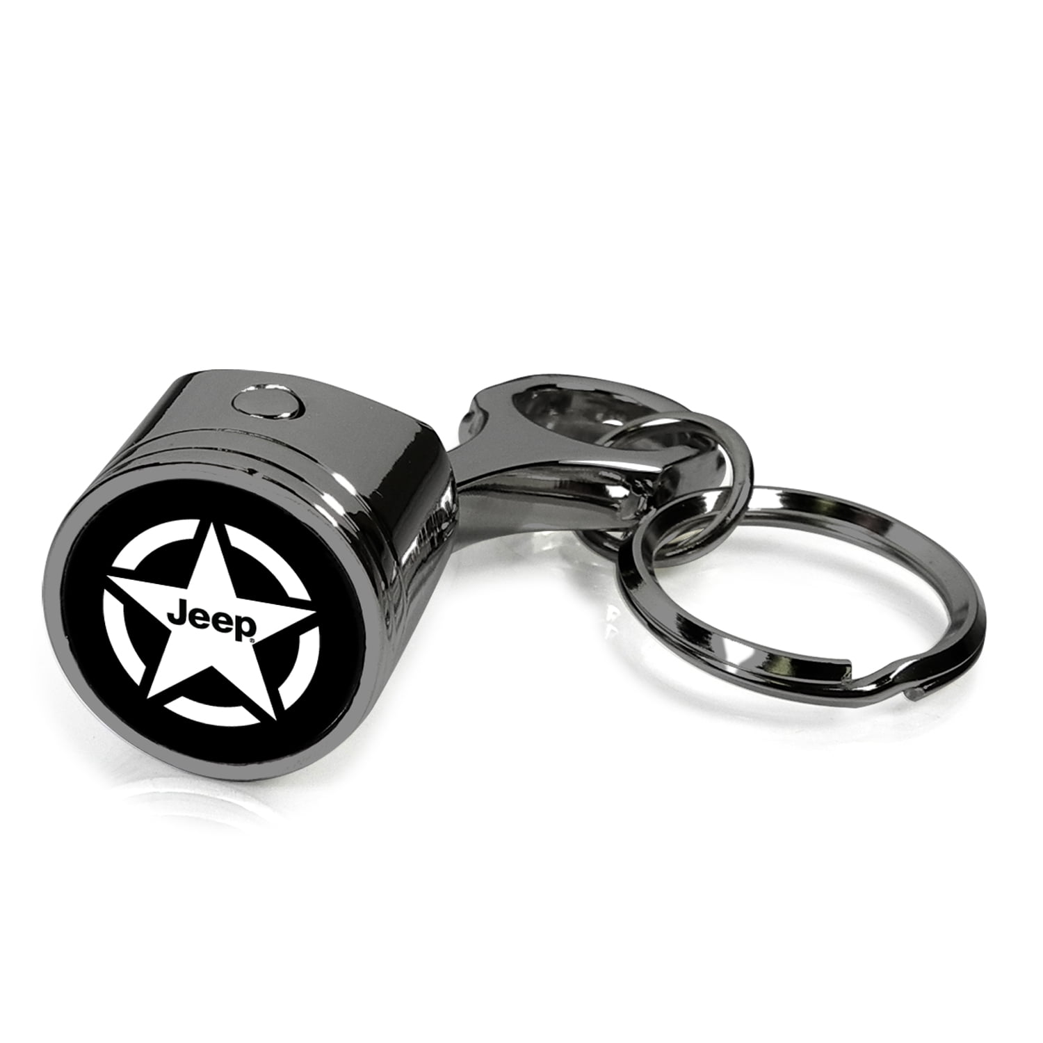 iPick Image for Jeep Willys Star Logo Black-Chrome Finish Engine Piston ...
