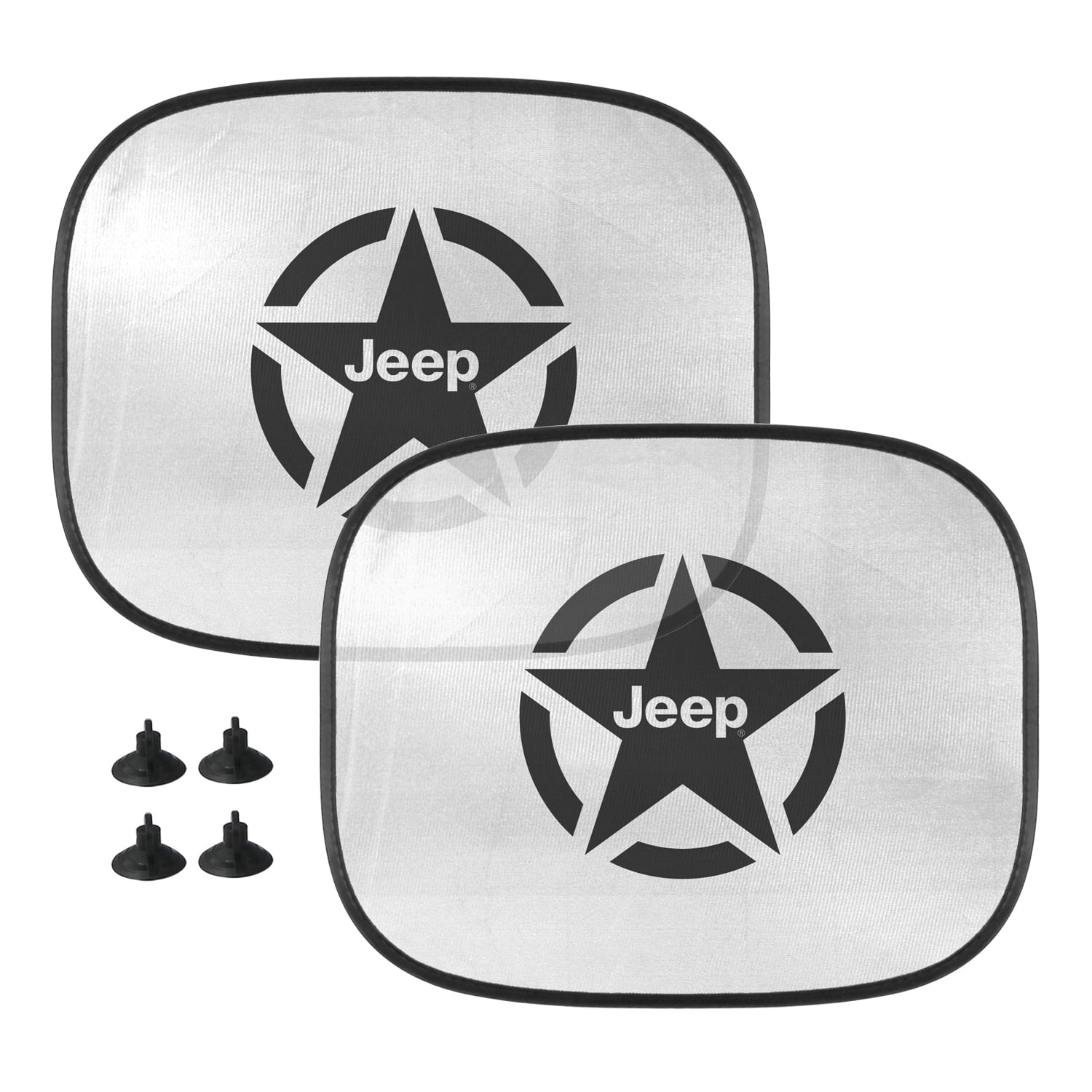 iPick Image for Jeep Willys Star Logo Car Side Window Mesh Sun Shades ...