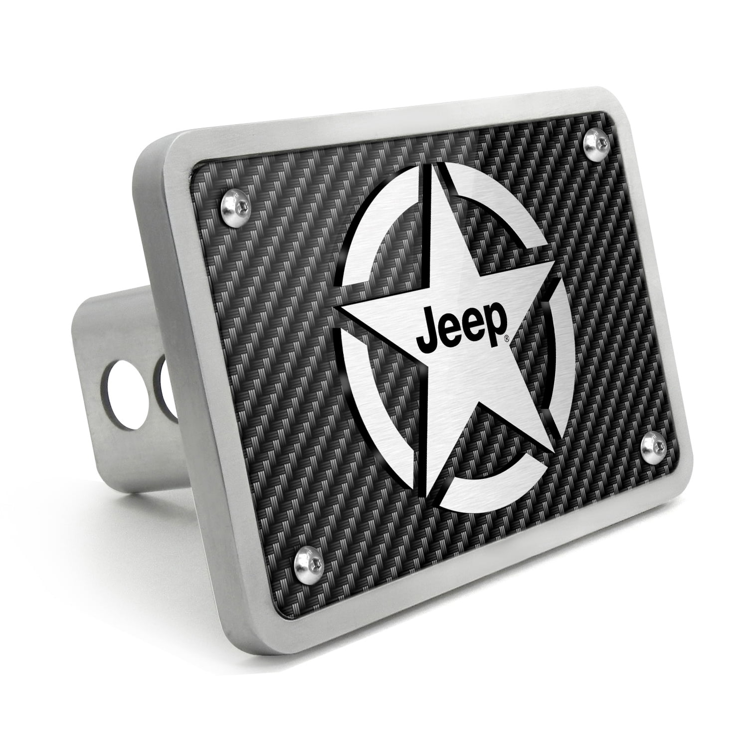 iPick Image for Jeep Willys Star Logo in 3D on Carbon Fiber Look Billet ...