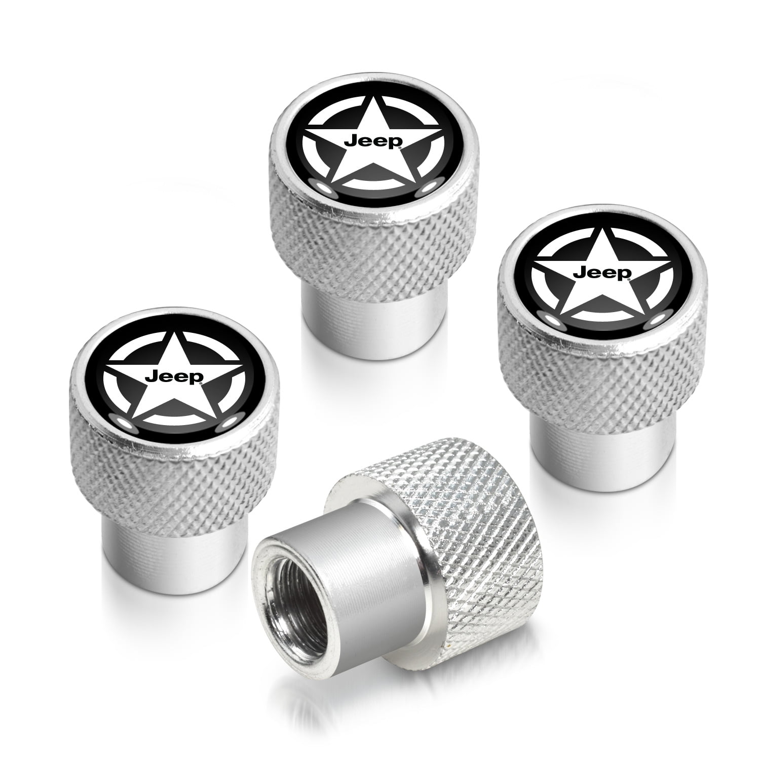 iPick Image for Jeep Willys Star Logo in Black on Shining Silver ...