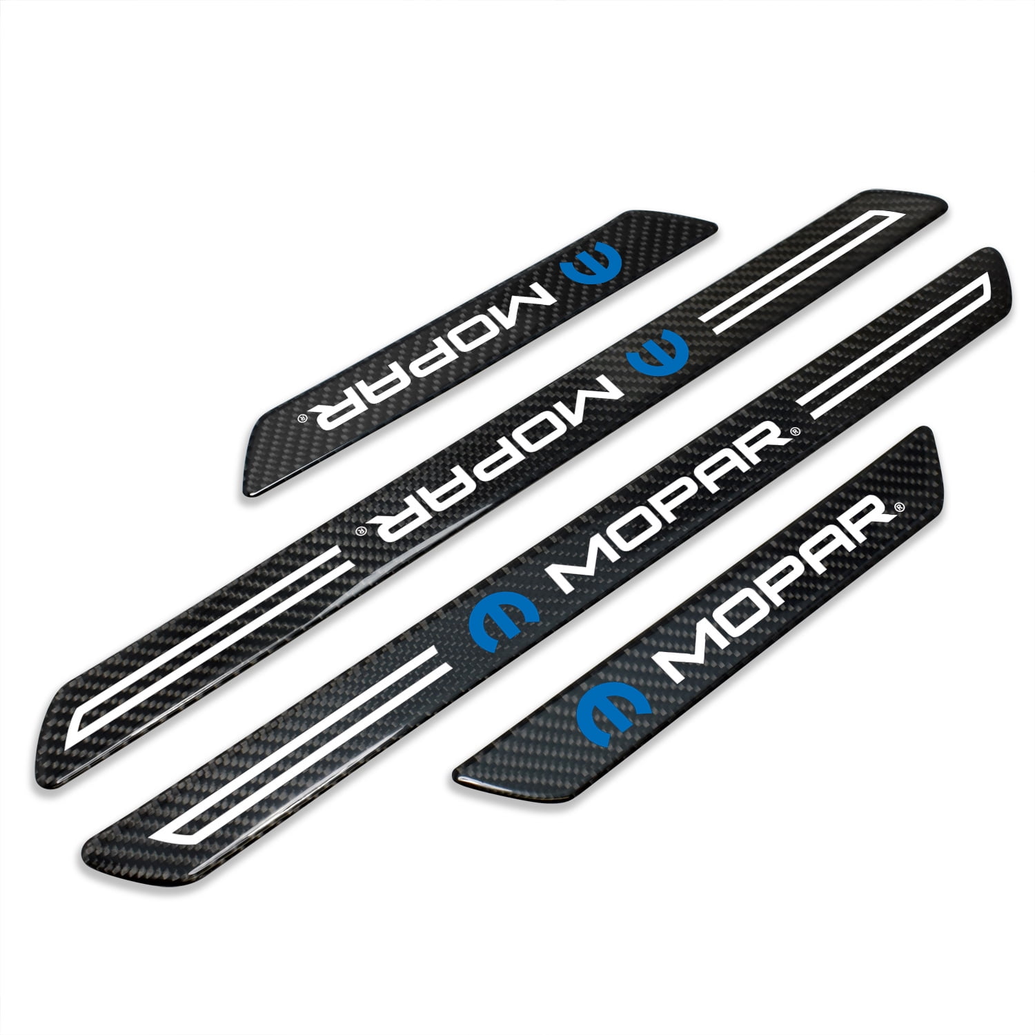 iPick Image for Mopar Black Real Carbon Fiber 4 Pcs Universal Car Door ...