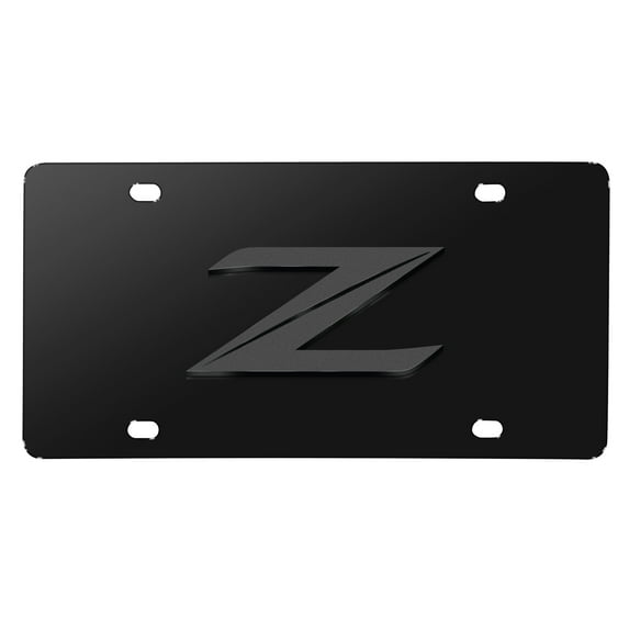 iPick Image for Nissan 370Z Z 3D Dark Gray Logo on Black Stainless ...