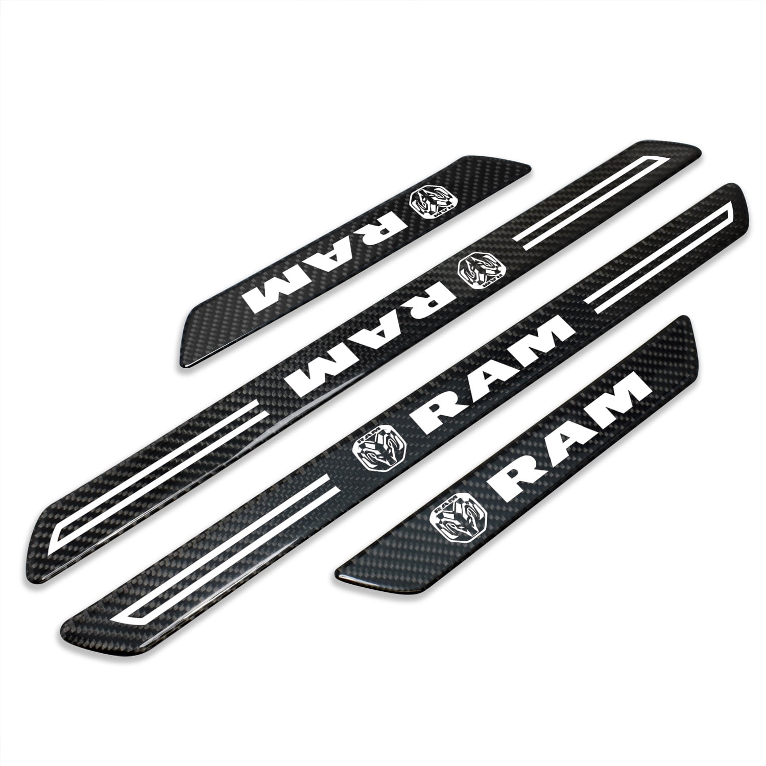 iPick Image for RAM 2019 up Logo Black Real Carbon Fiber 4 Pcs ...