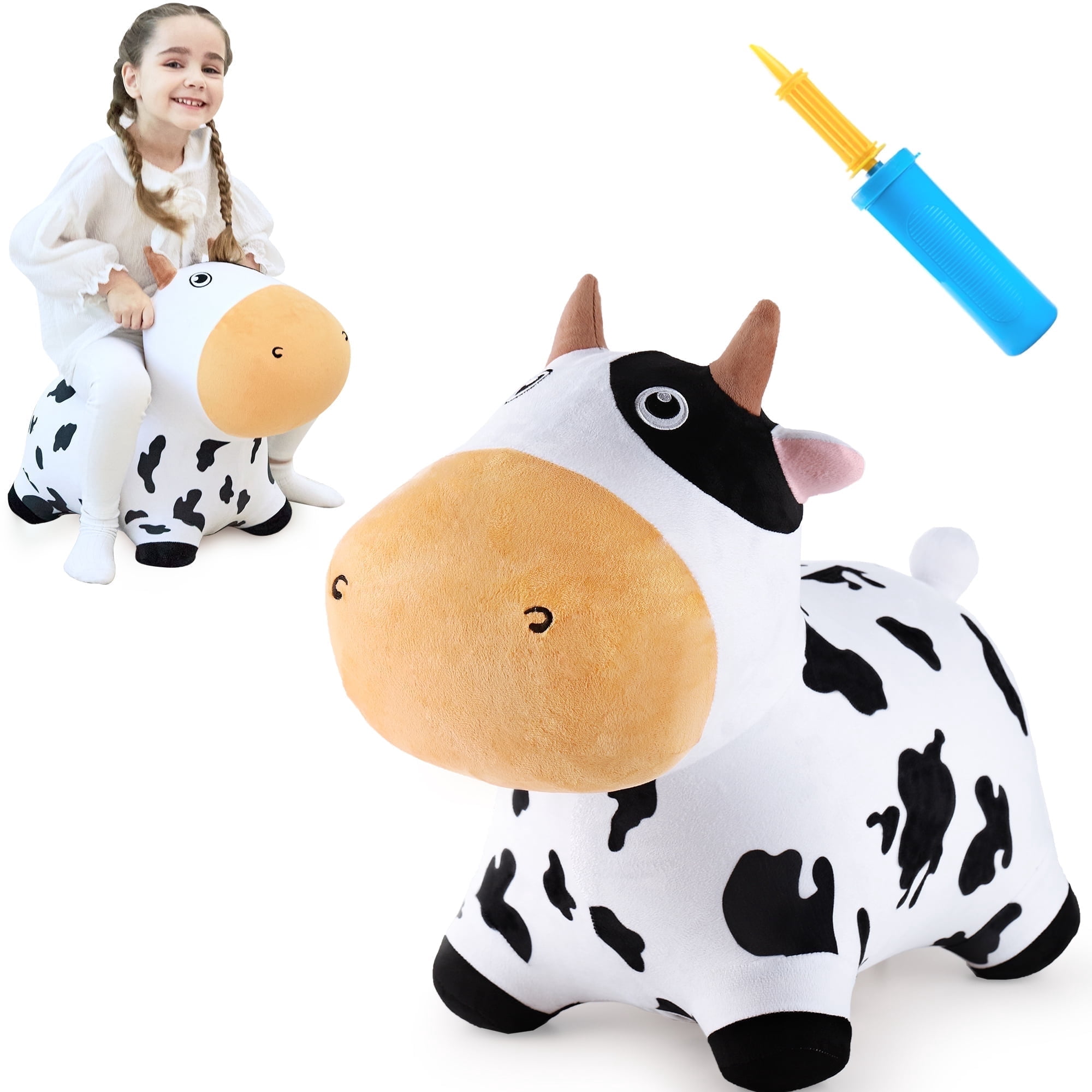 iPlay, iLearn Bouncy Pals Dairy Hopping Horse, Toddler's Inflatable ...