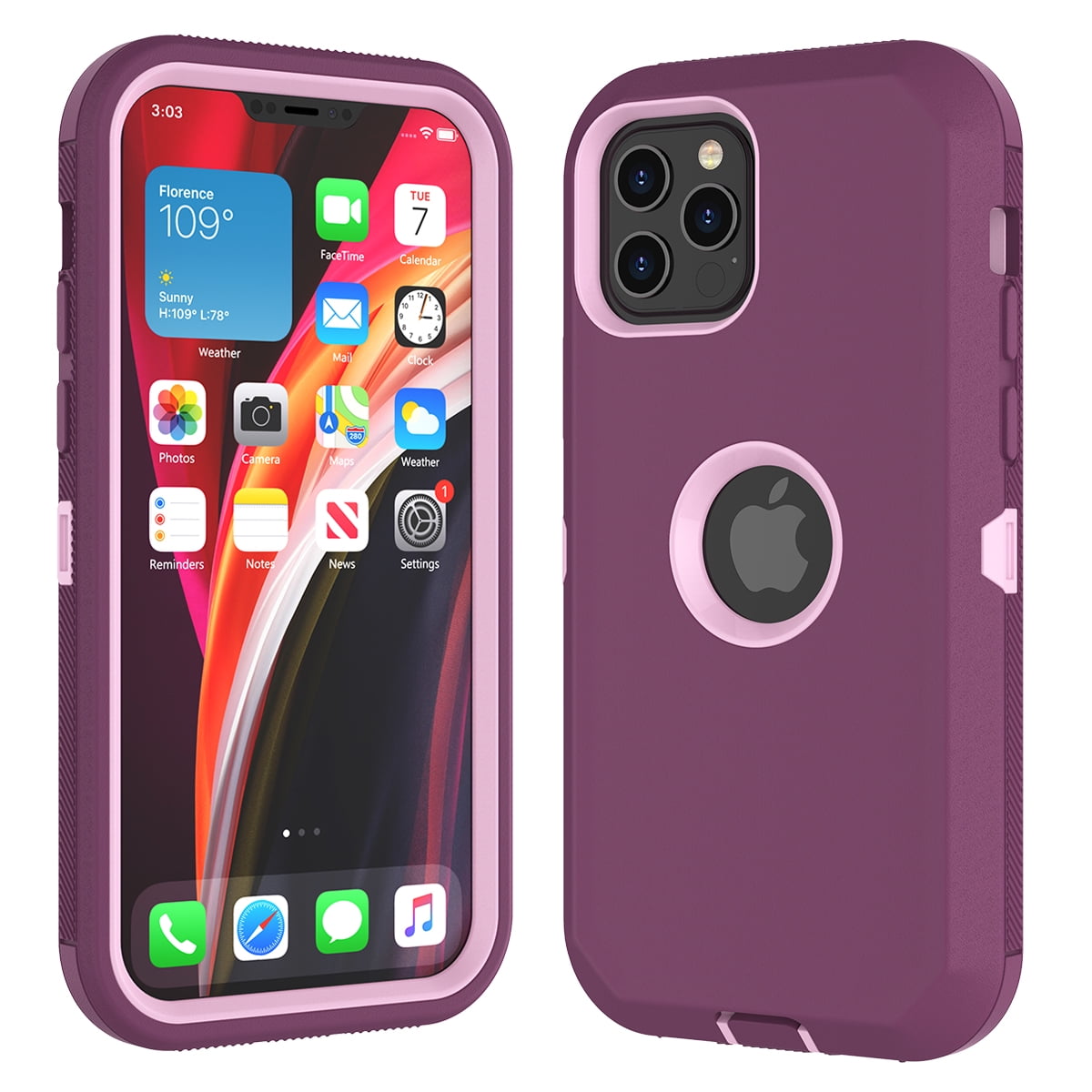iPone 12 Pro Max case, Takfox 3 in 1 Dual Layer Shockproof Drop ...