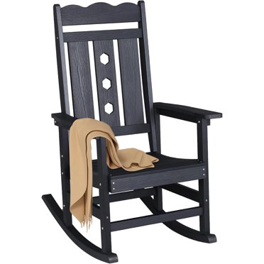 Naipo 1PC Patio Rocking Chair All-Weather, Oversized Porch Rocker Chair ...