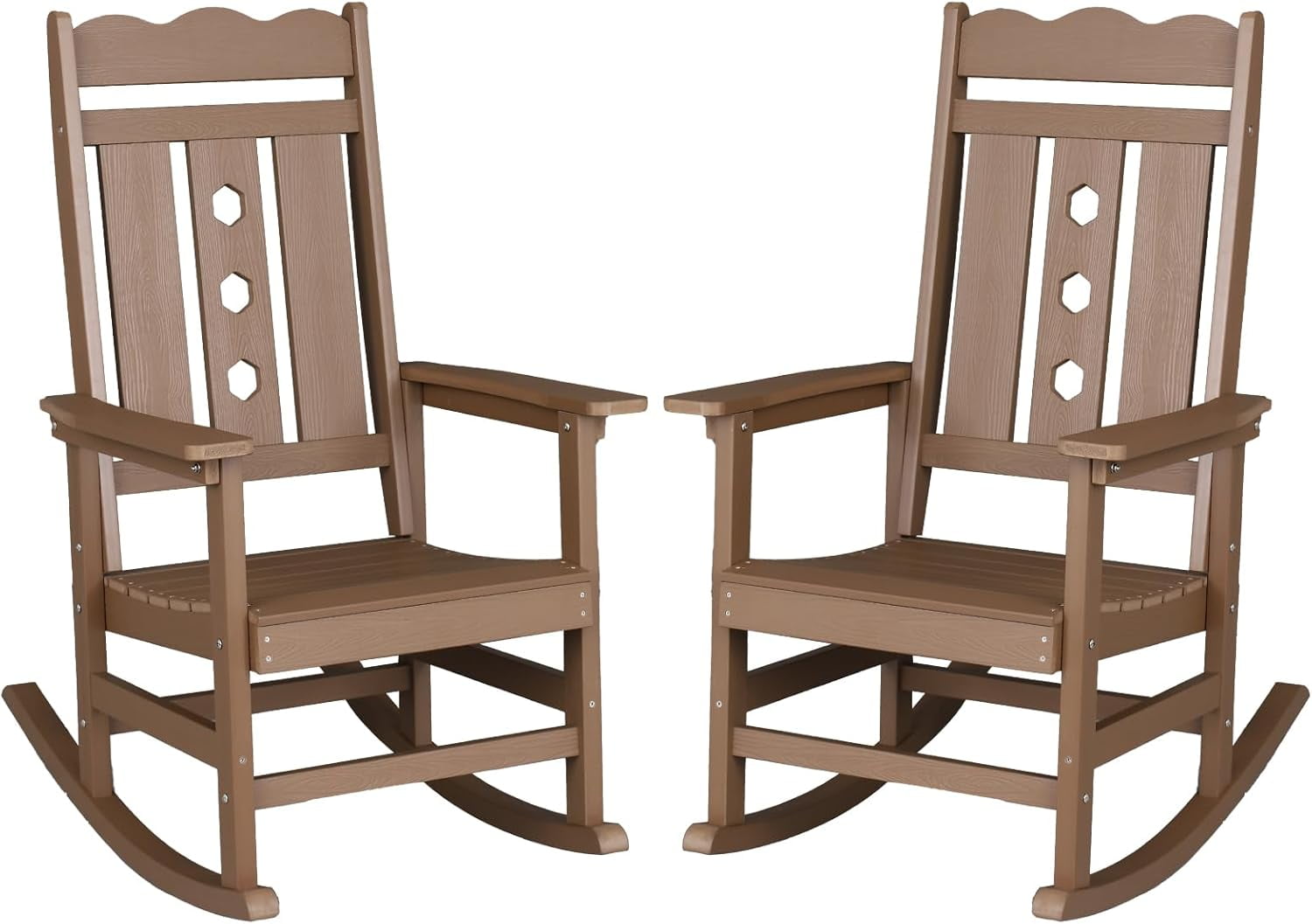 iPormis All-Weather Outdoor Rocking Chair with 400 lbs Weight Capacity ...