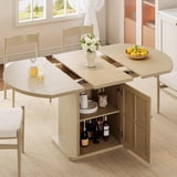 iPormis Extendable Round Dining Table for 4-6, 59'' Modern Kitchen ...