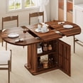 iPormis Extendable Round Dining Table for 4-6, 59'' Modern Kitchen ...