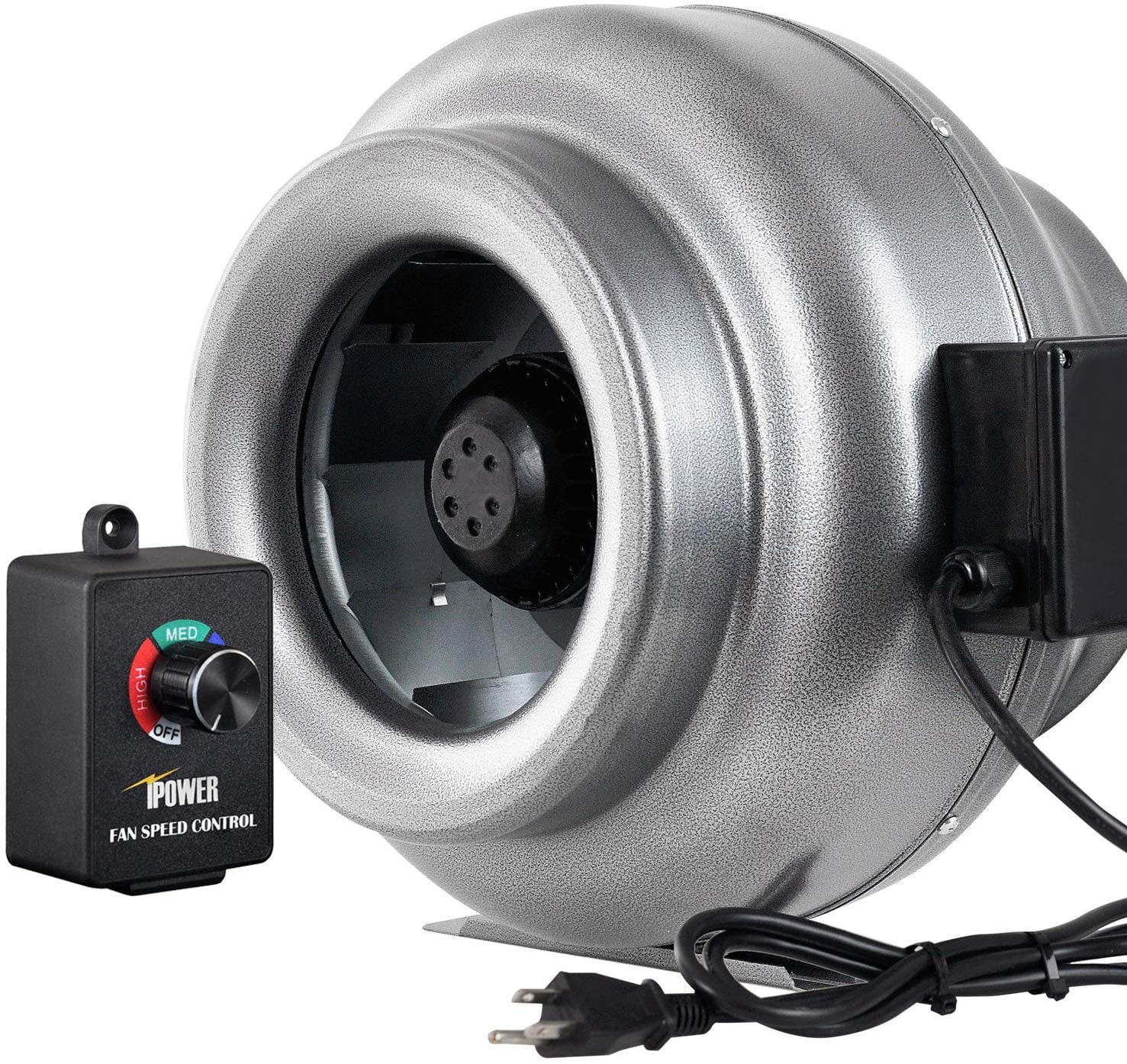iPower 10'' 862 CFM Duct Inline HVAC Exhaust Blower Ventilation Fan ...