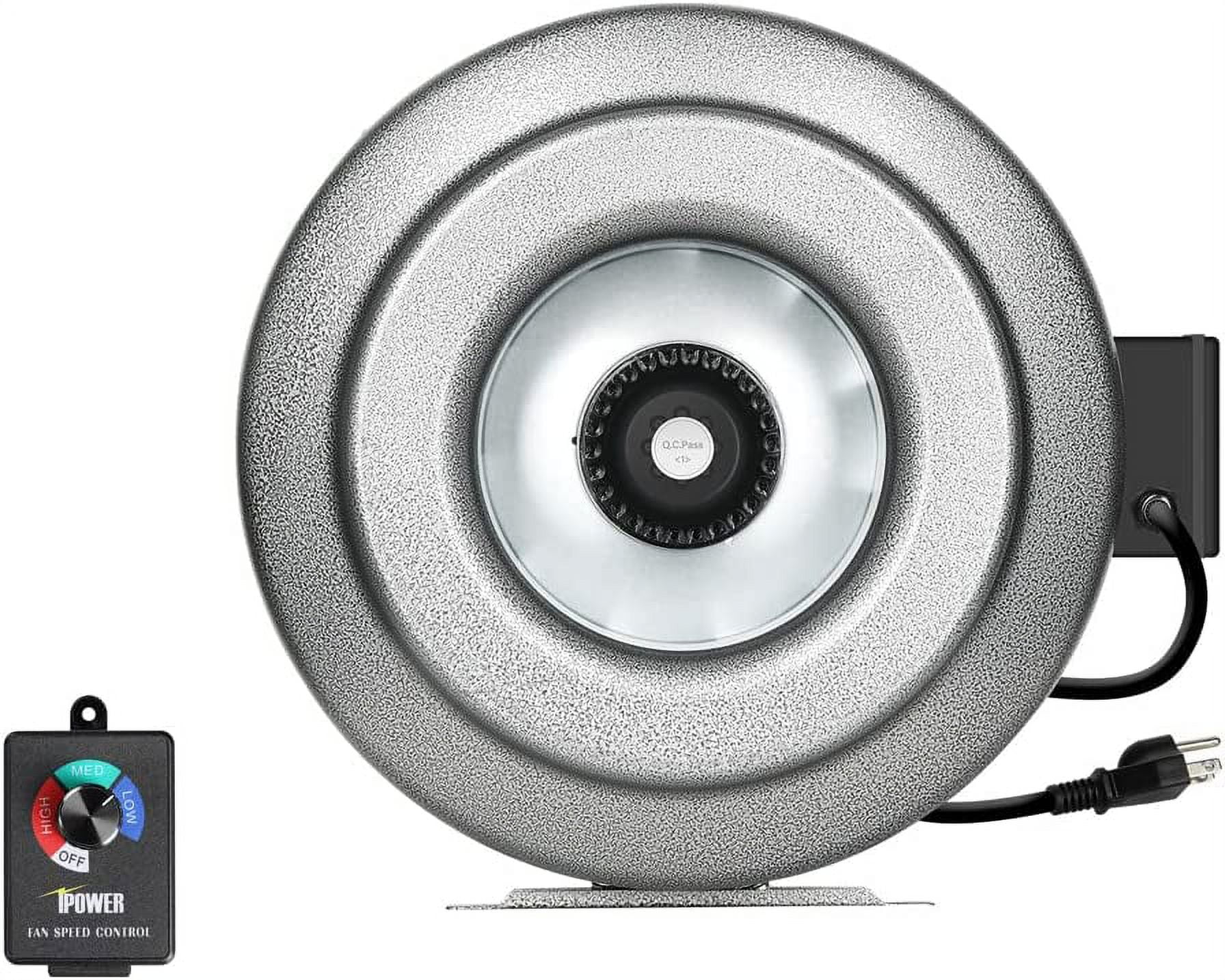 iPower 12 Inch 1060 CFM Duct Inline HVAC Exhaust Blower Ventilation Fan ...