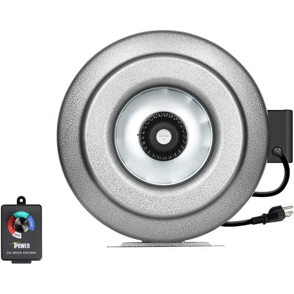 iPower 12 Inch 1060 CFM Duct Inline HVAC Exhaust Blower Ventilation Fan ...
