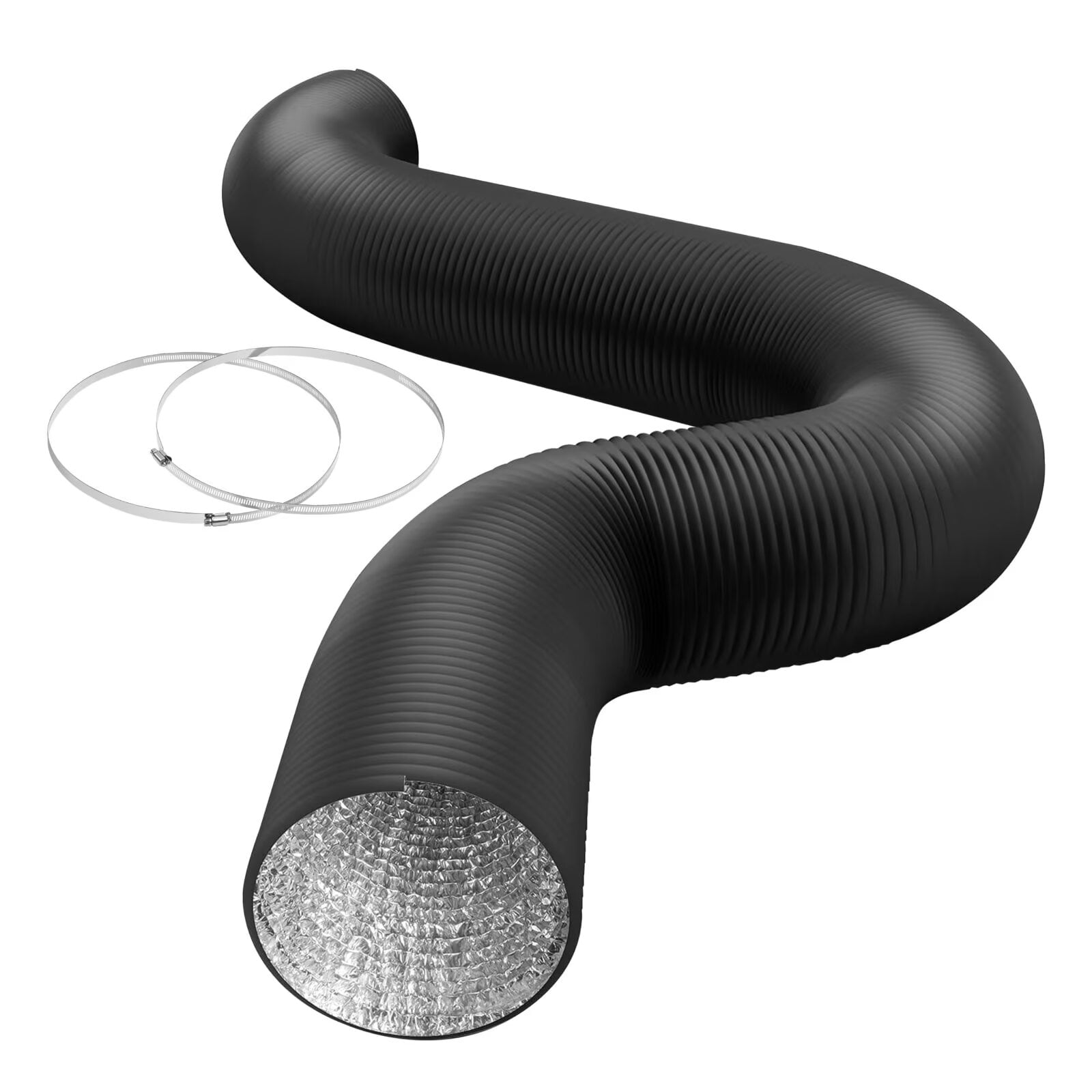 iPower 12'' Aluminum Ducting Tube, 25ft with Clamps, 4 Layer Protection ...