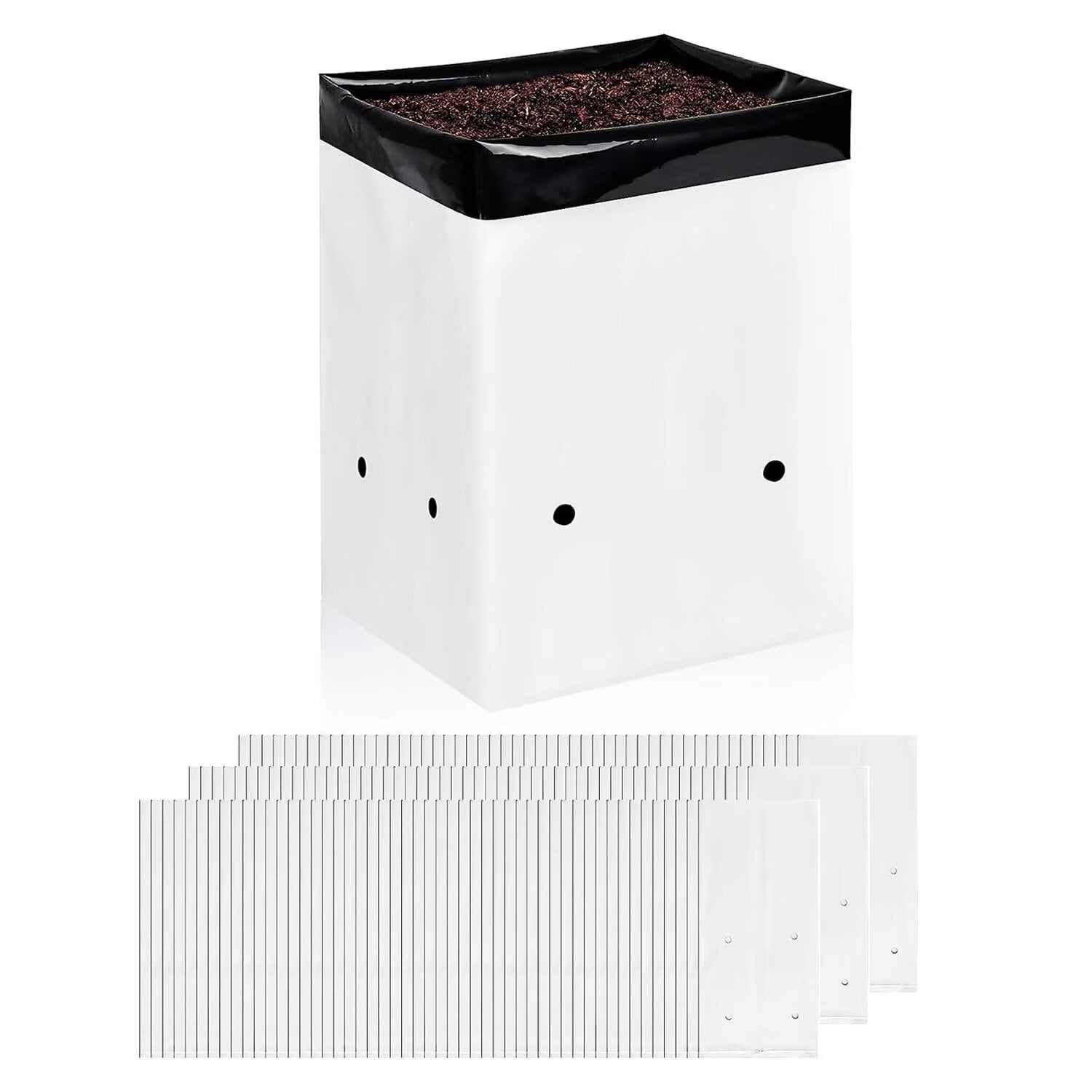 iPower 150-Pack 1 Gallon Panda Film Grow Bag Containers for Plants ...