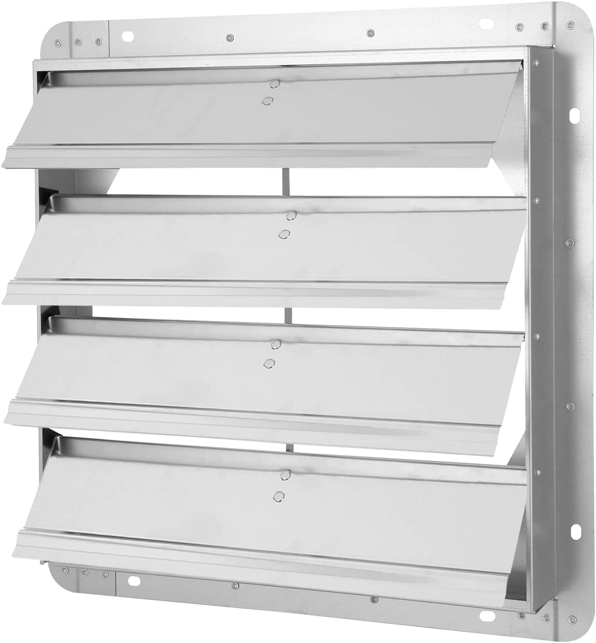 iPower 18-inch Square Aluminum Automatic Gravity Shutter Louver Vent ...