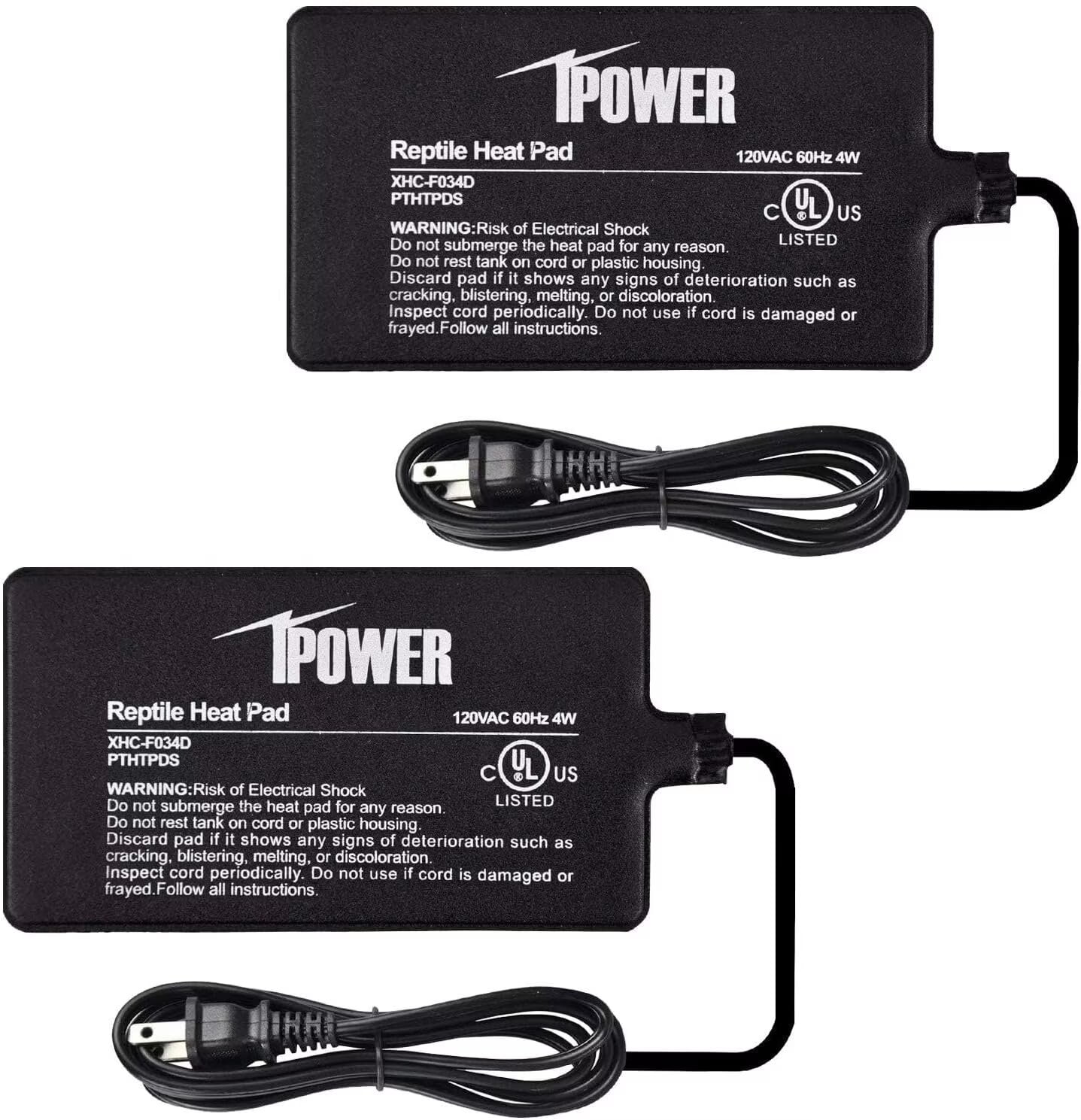 iPower 2 Pack 4"x7" Reptile Heat Pad Under Tank Terrarium Heater Heat Mat - Walmart.com