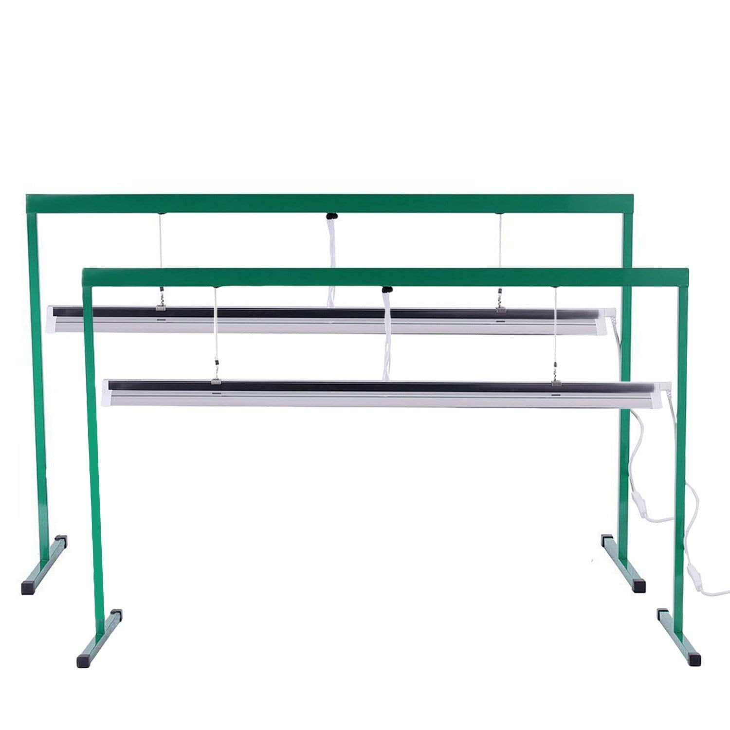 iPower 2-Pack 54W 4 ft T5 Fluorescent Grow Light Stand Rack for Seed ...