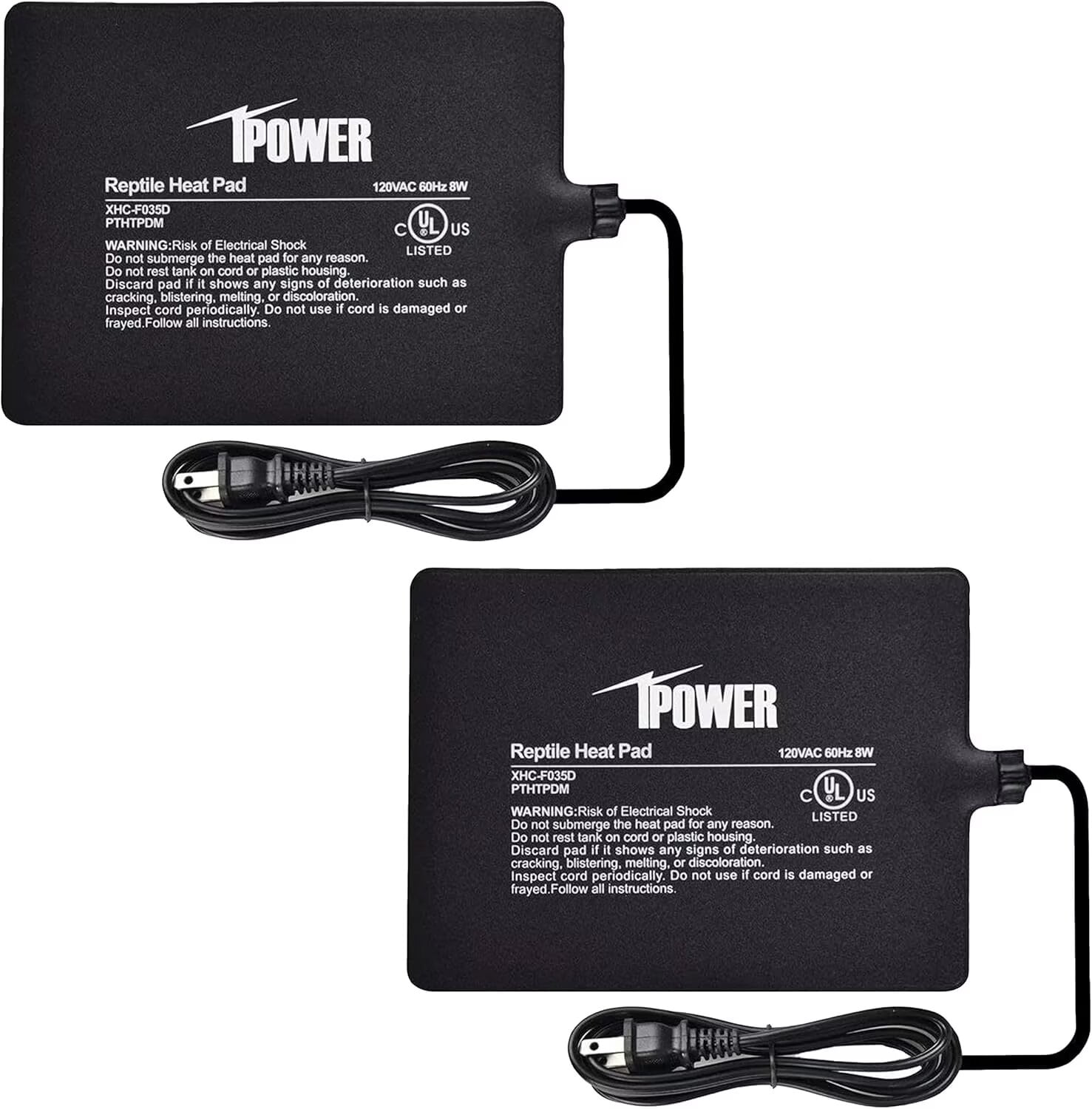 iPower 2 Pack 6"x8" Under Tank Heater for Reptile Terrariums Heat Mats - Walmart.com