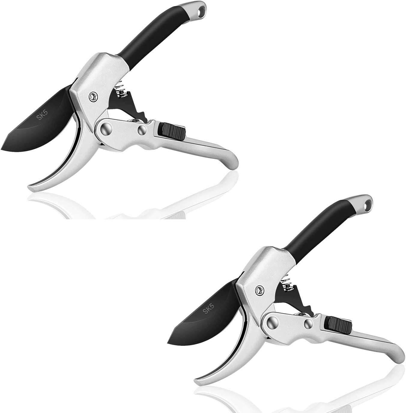 iPower 2-Pack 8" Professional SK-5 Steel Blade Sharp Anvil Garden ...
