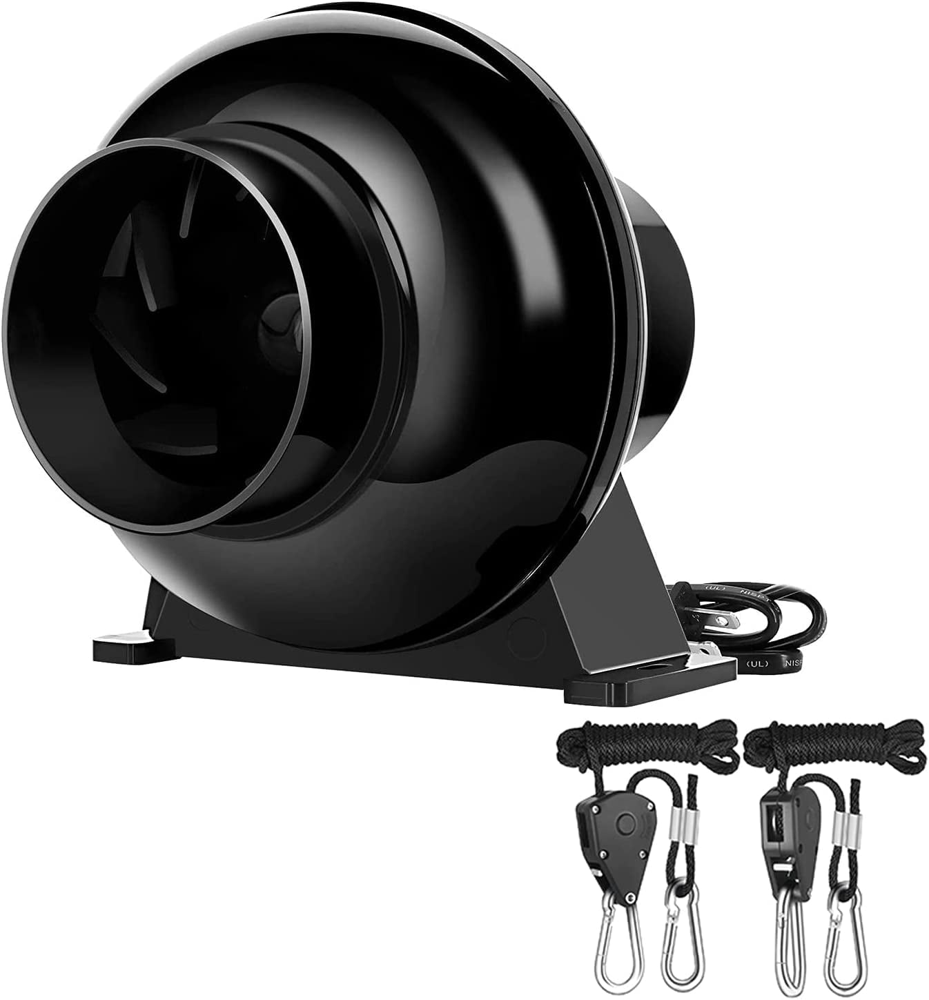 iPower 4 Inch 195 CFM Inline Ventilation Fan Duct Vent Blower and 1 ...