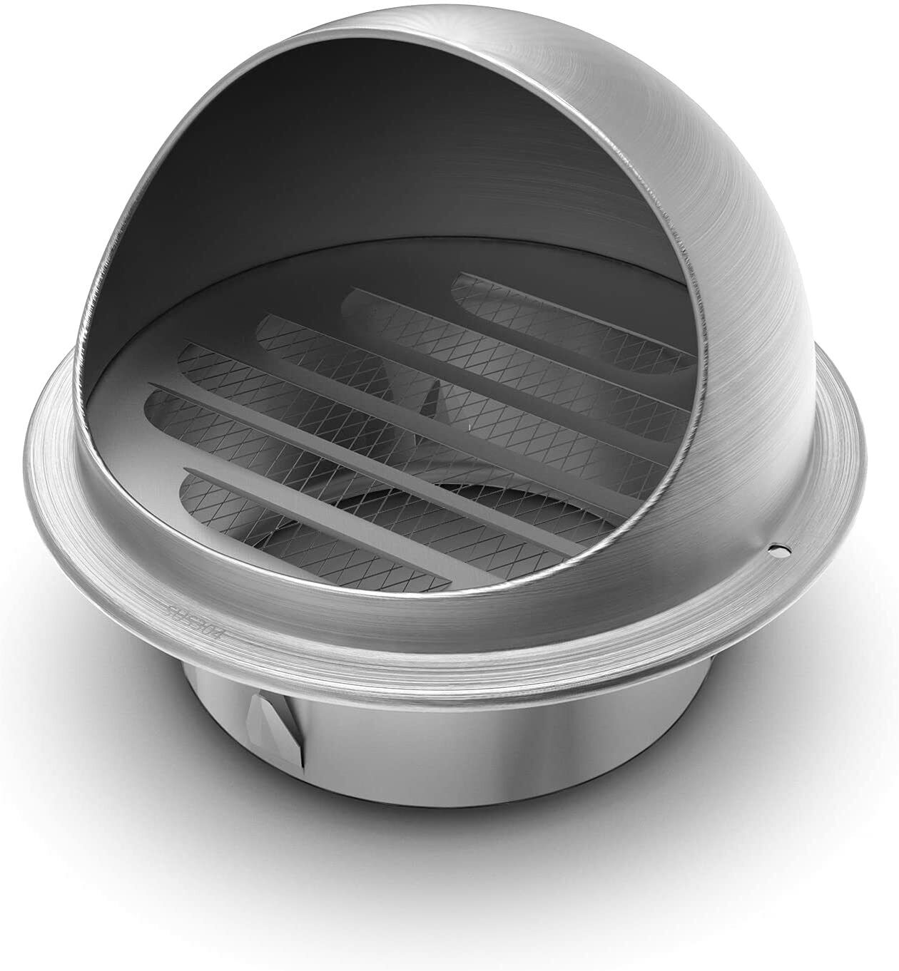 iPower 4 inch Stainless Steel Soffit Air Vent Round Bull Nosed External ...