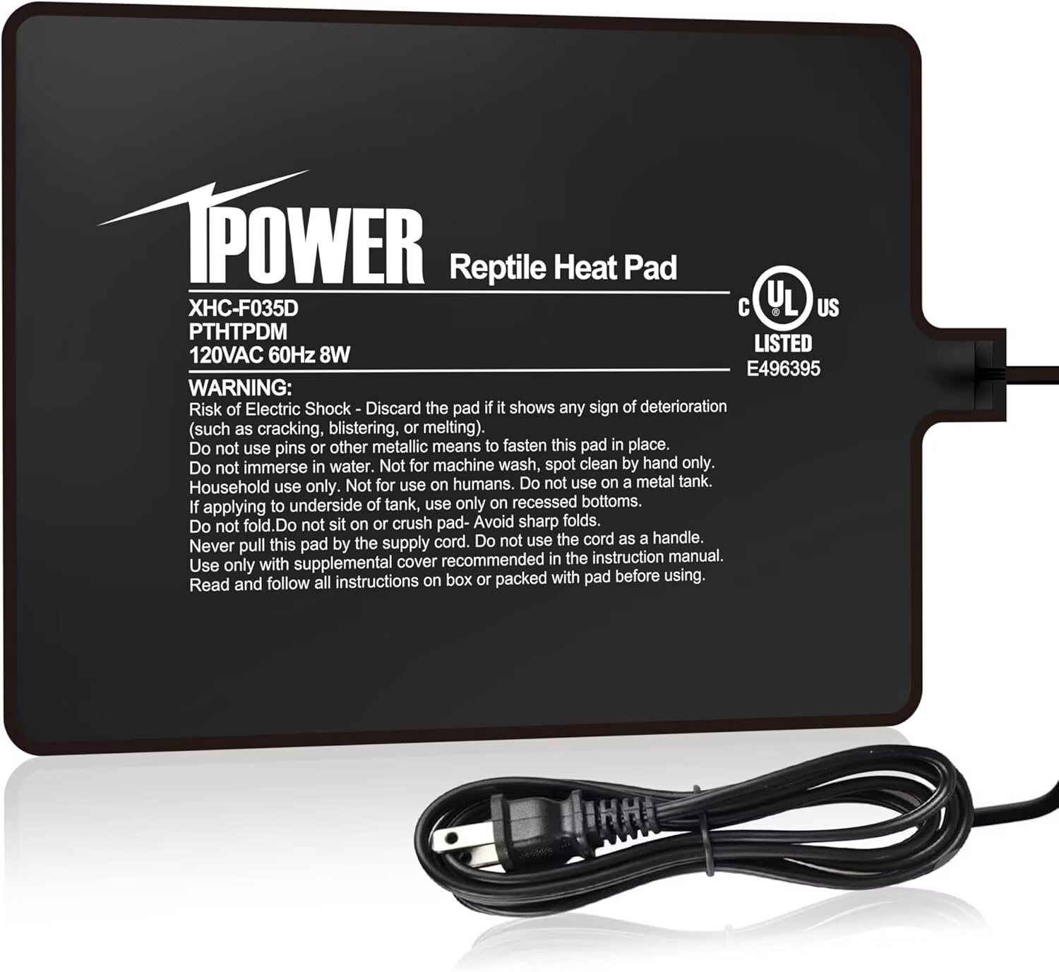 iPower, Under Tank Heater, 6x8 inch, Reptile Terrarium Heat Mat ...