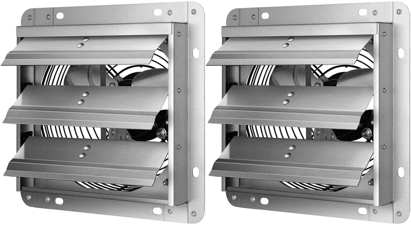 iPower 7 inch 760 CFM Wall Mount Exhaust Fan with Shutter High Speed ...