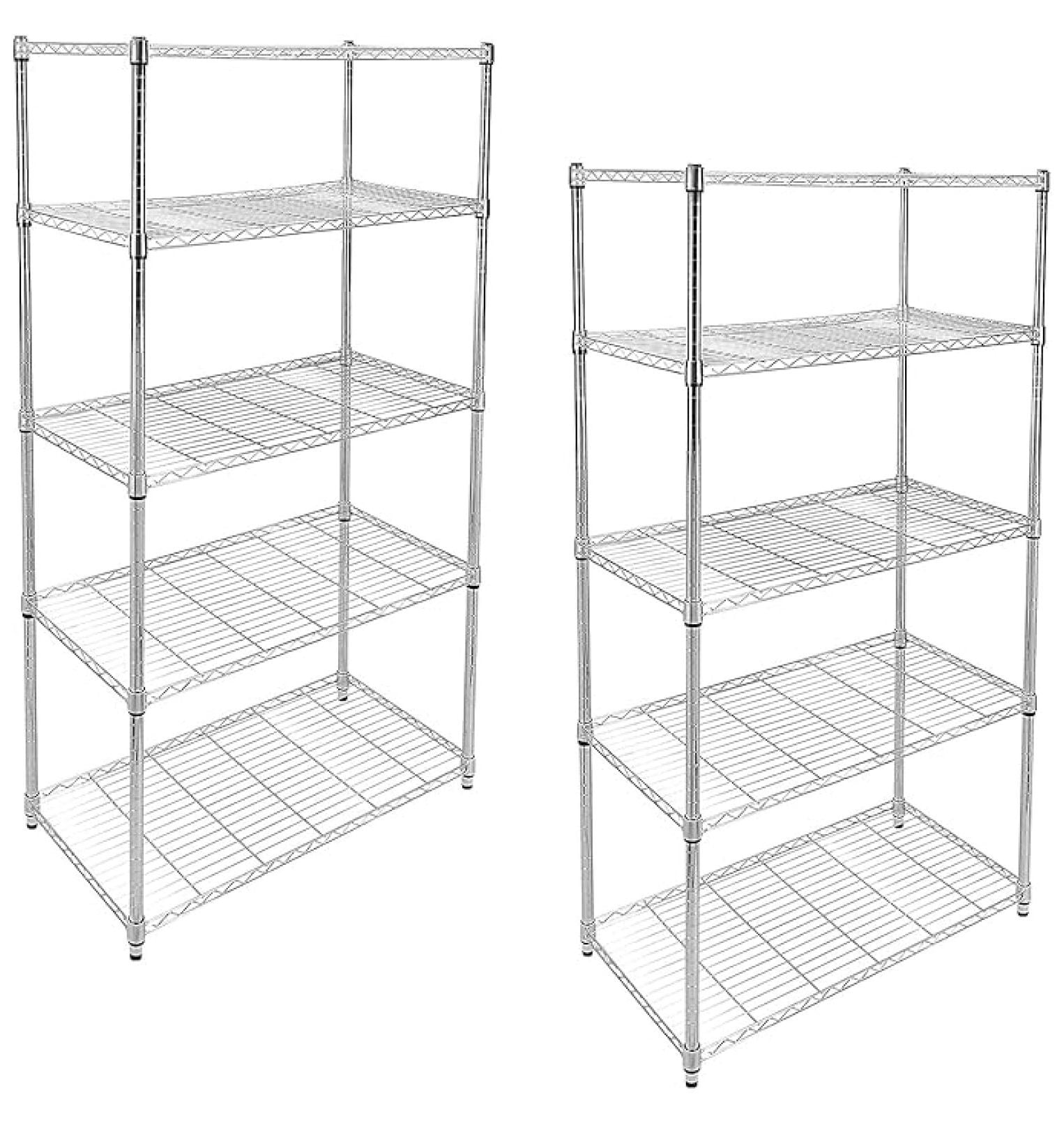 iPower Heavy Duty 5-Tier Shelving Unit, 13.98''D x 35.83''W x 61.02''H ...