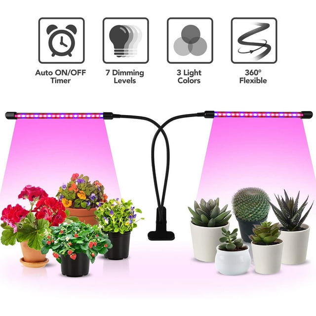 iPower LED Grow Lights with Full Spectrum Plant Growing Lamp for Indoor ...