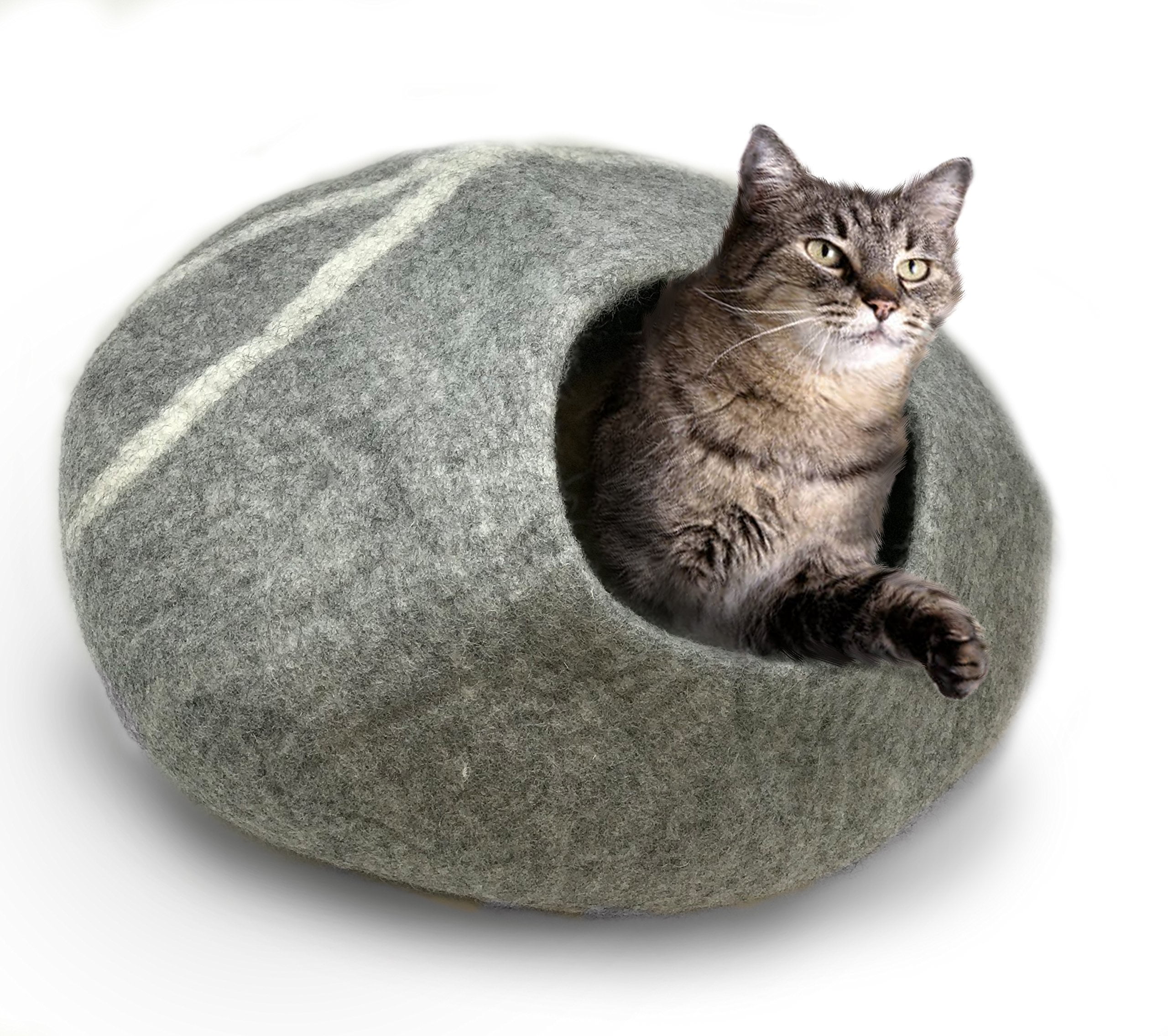 iPrimio 100% Natural Wool Cat Cave | Eco-Friendly Handmade Premium ...