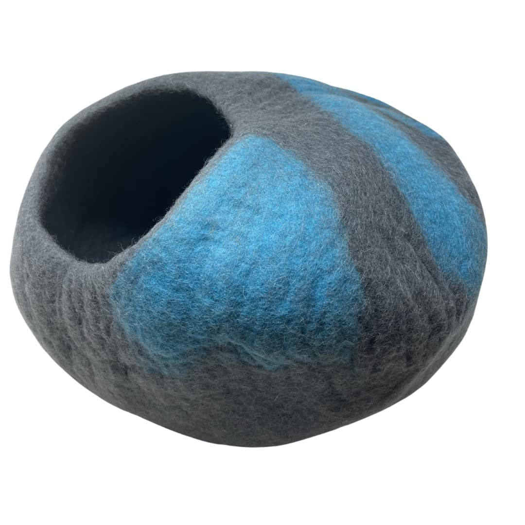 iPrimio 100% Natural Wool Eco-Friendly Cat & Kitten Cave Bed - Cozy ...