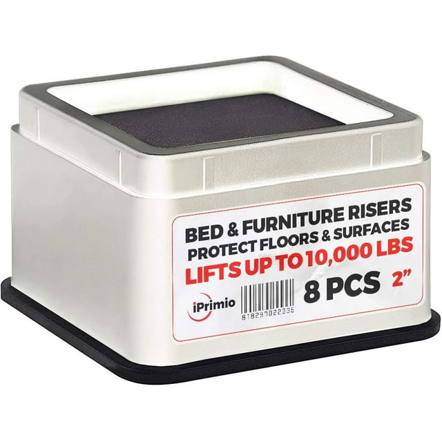 iPrimio 2” Furniture Risers - Lifts up to 10,000 LBs - Stackable (8 ...