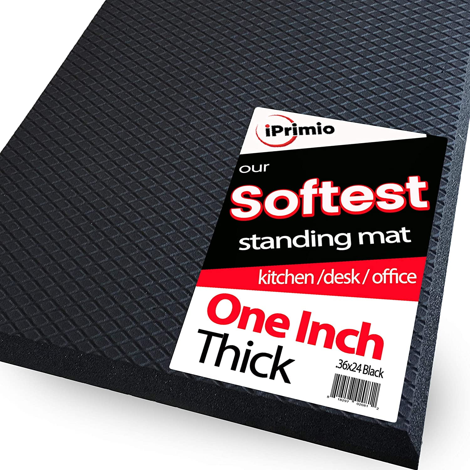 iPrimio Ergonomic Office Work Mat - Extra Soft One-Inch-Thick Foam Pad ...