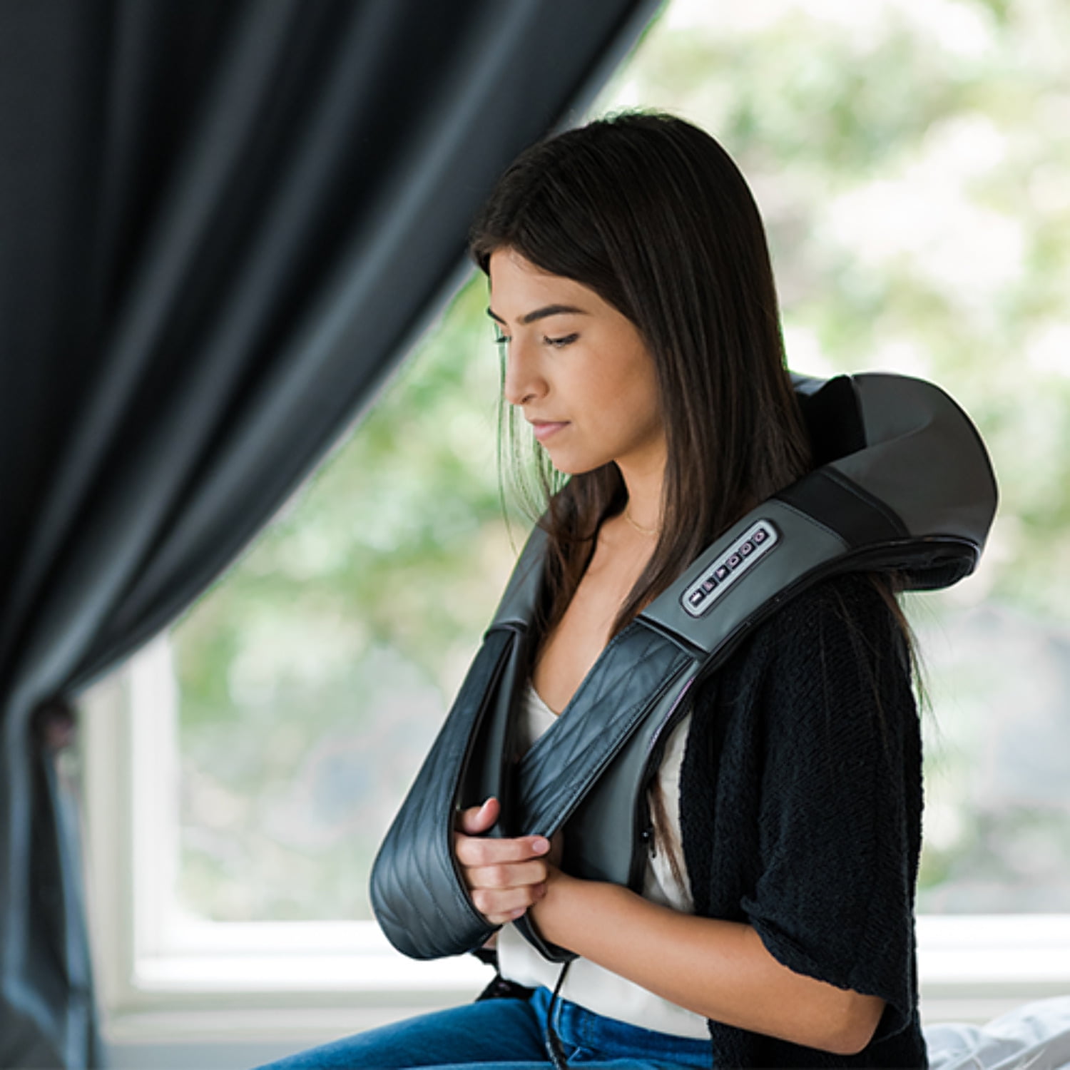 iReliev Shiatsu Back and Neck Massager with Heat Deep Kneading Massage ...