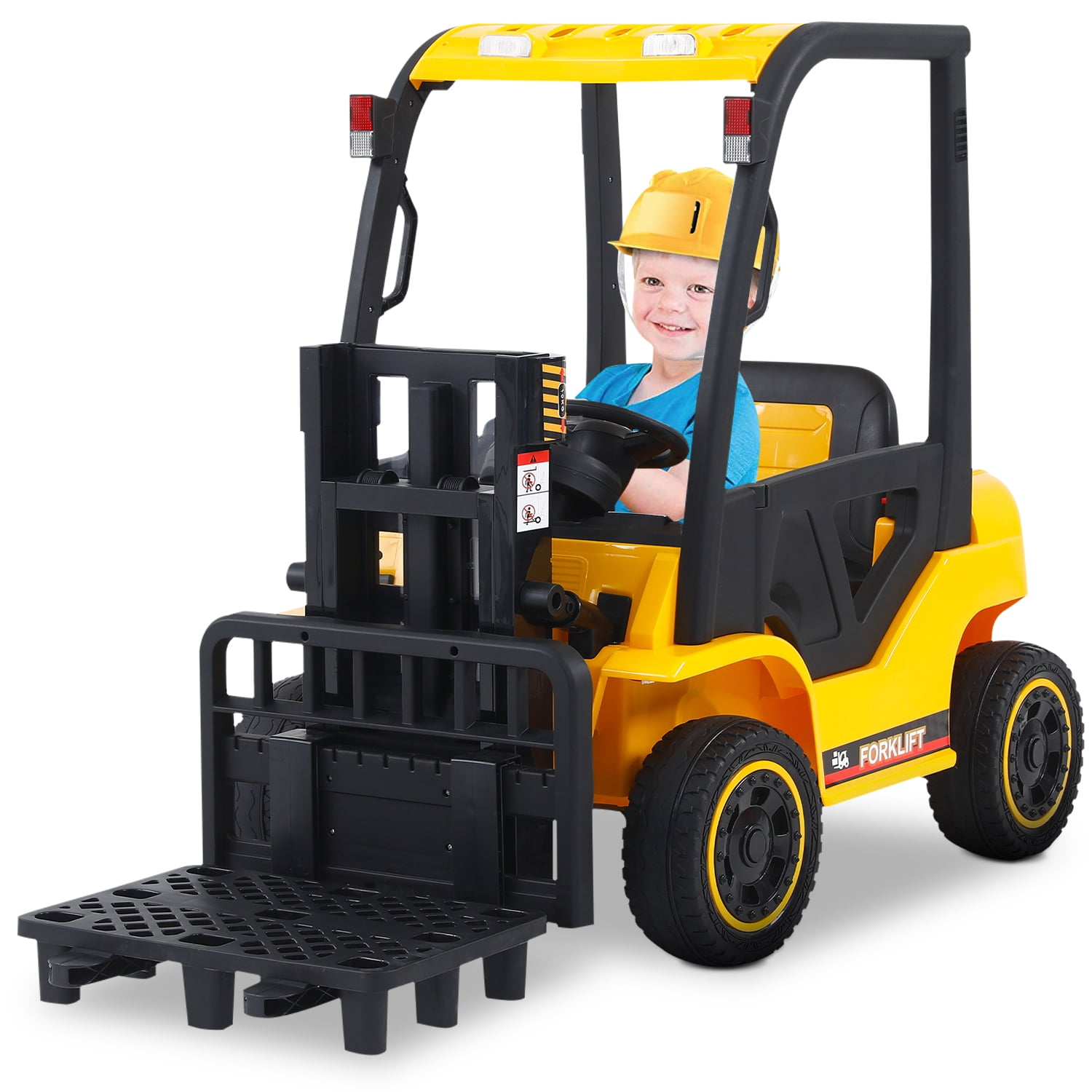 iRerts 12V Kids Ride On Forklift, Remote Control, Battery Powered, LED ...