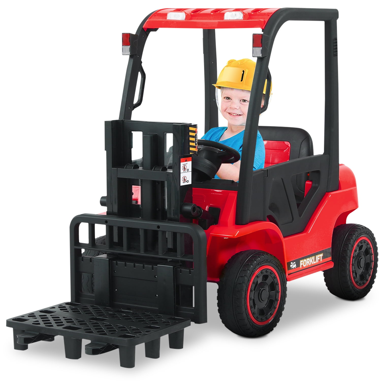 iRerts 12V Kids Ride-on Forklift, Electric, Remote Control, LED, MP3, 3 ...