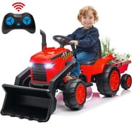 Costway 12V Power Toy: Battery Operated Kids Ride-On Excavator Digger ...